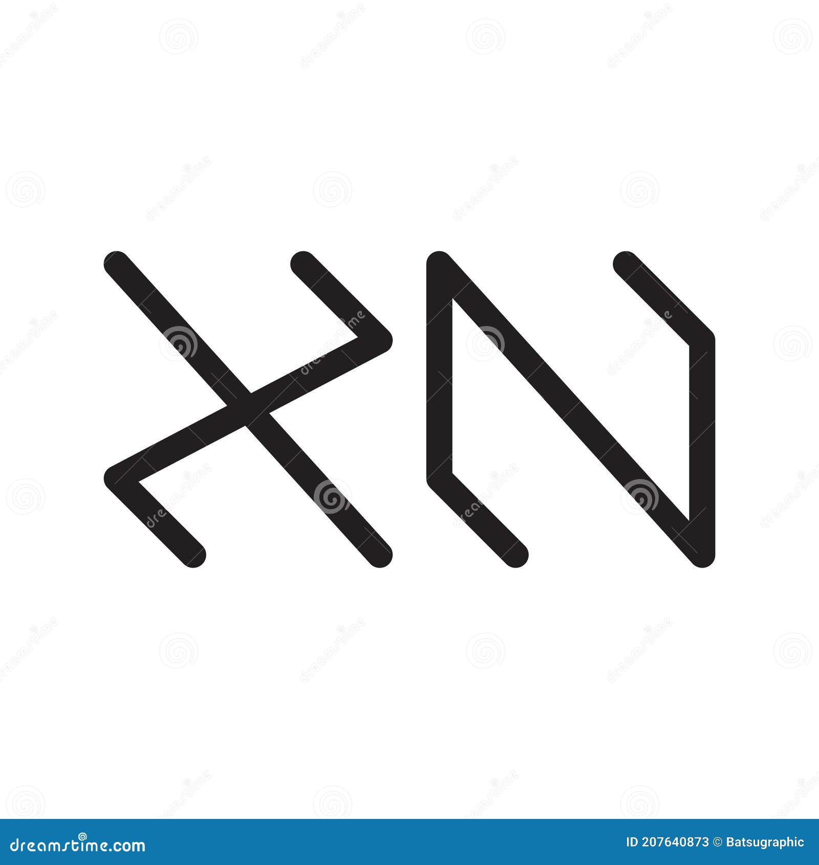 Xn Initial Letter Vector Logo Icon Stock Vector - Illustration of brand ...