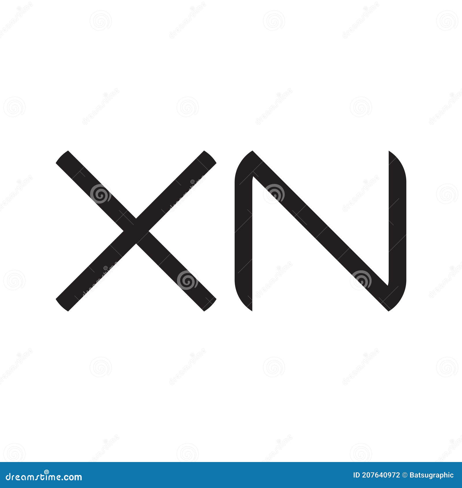 Xn Initial Letter Vector Logo Icon Stock Vector - Illustration of ...