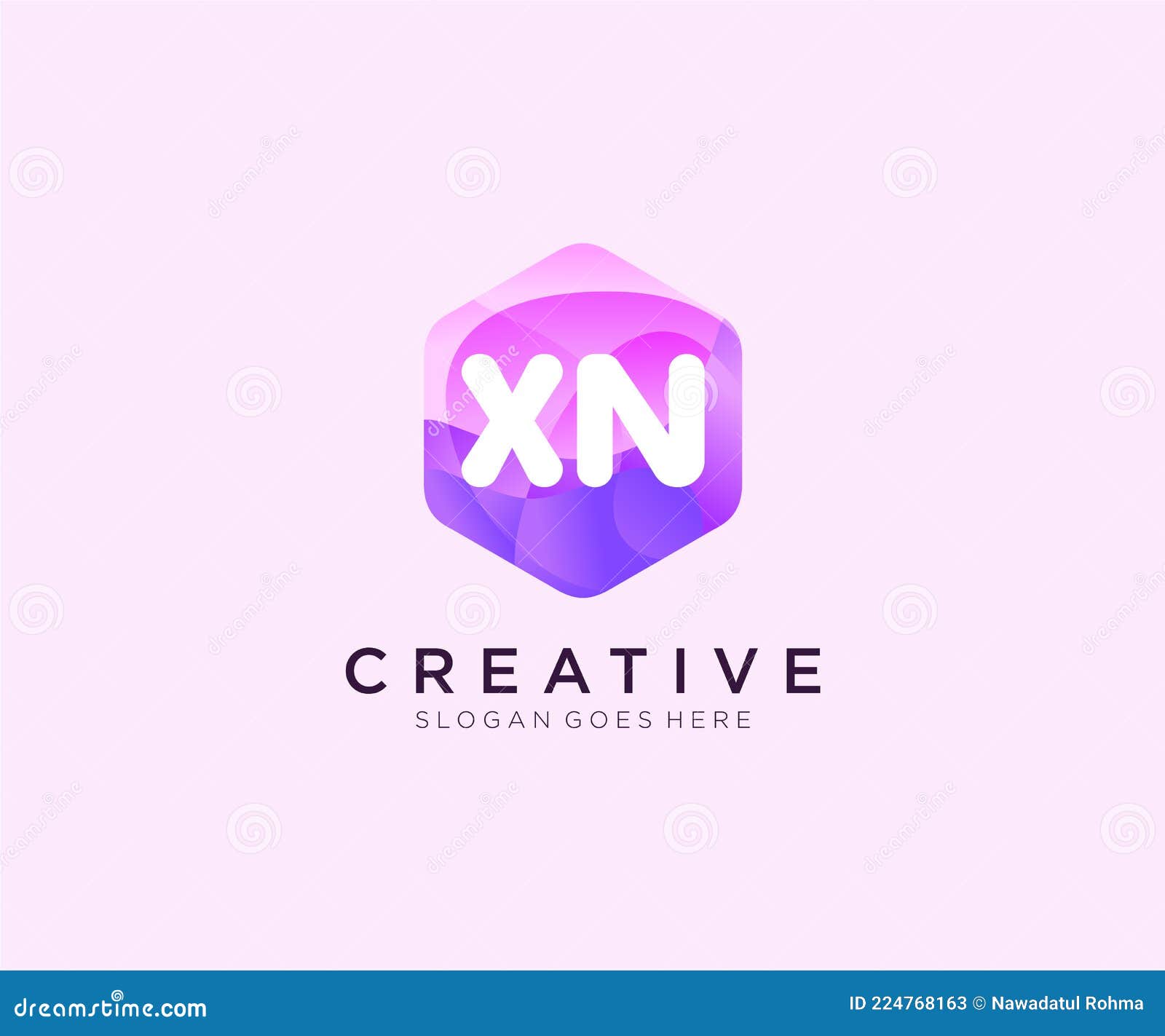 XN Initial Logo with Colorful Hexagon Modern Business Alphabet Logo ...