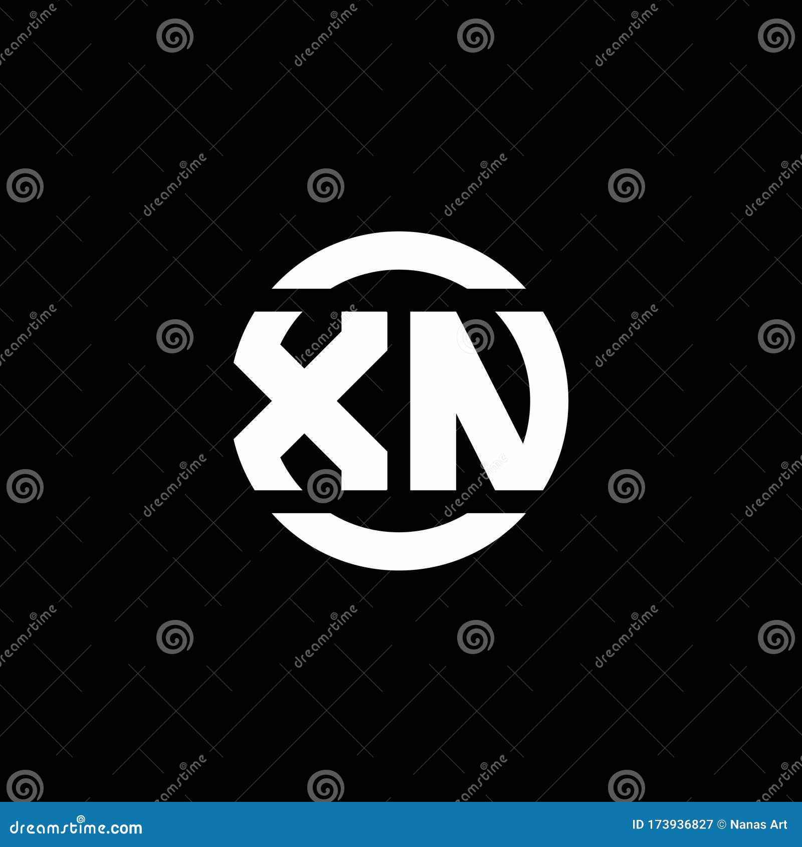 XN Logo Monogram Isolated on Circle Element Design Template Stock ...
