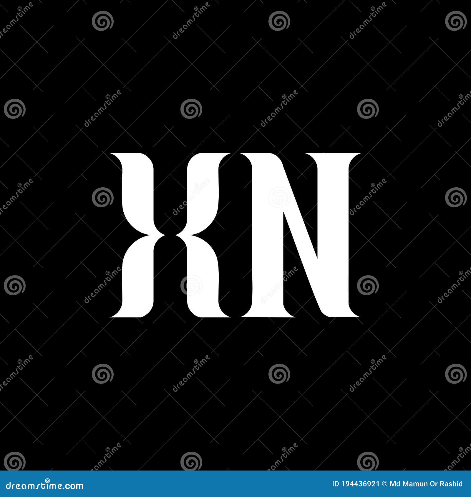 XN X N Letter Logo Design. Initial Letter XN Uppercase Monogram Logo ...
