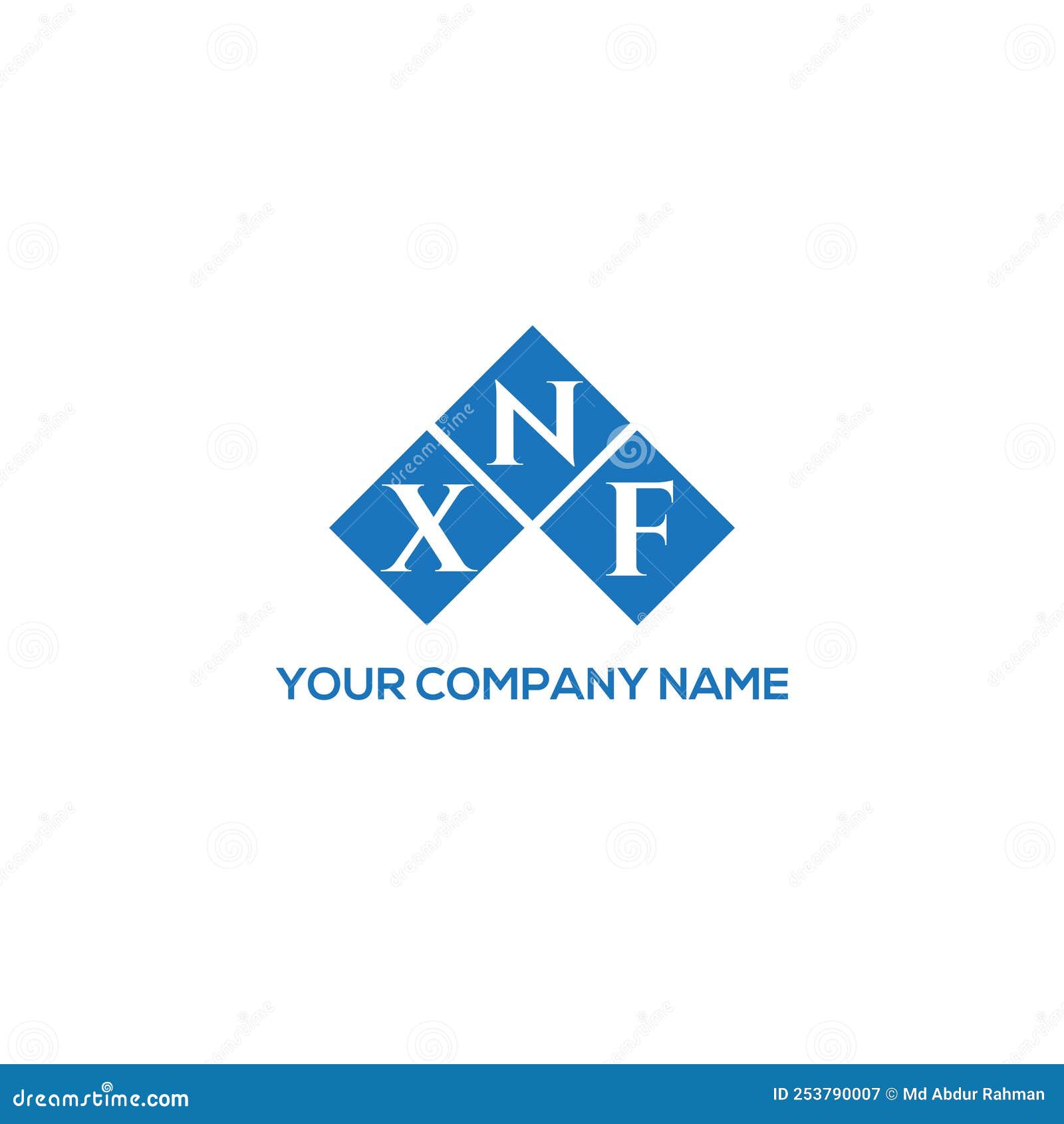XNF Letter Logo Design on WHITE Background. XNF Creative Initials ...