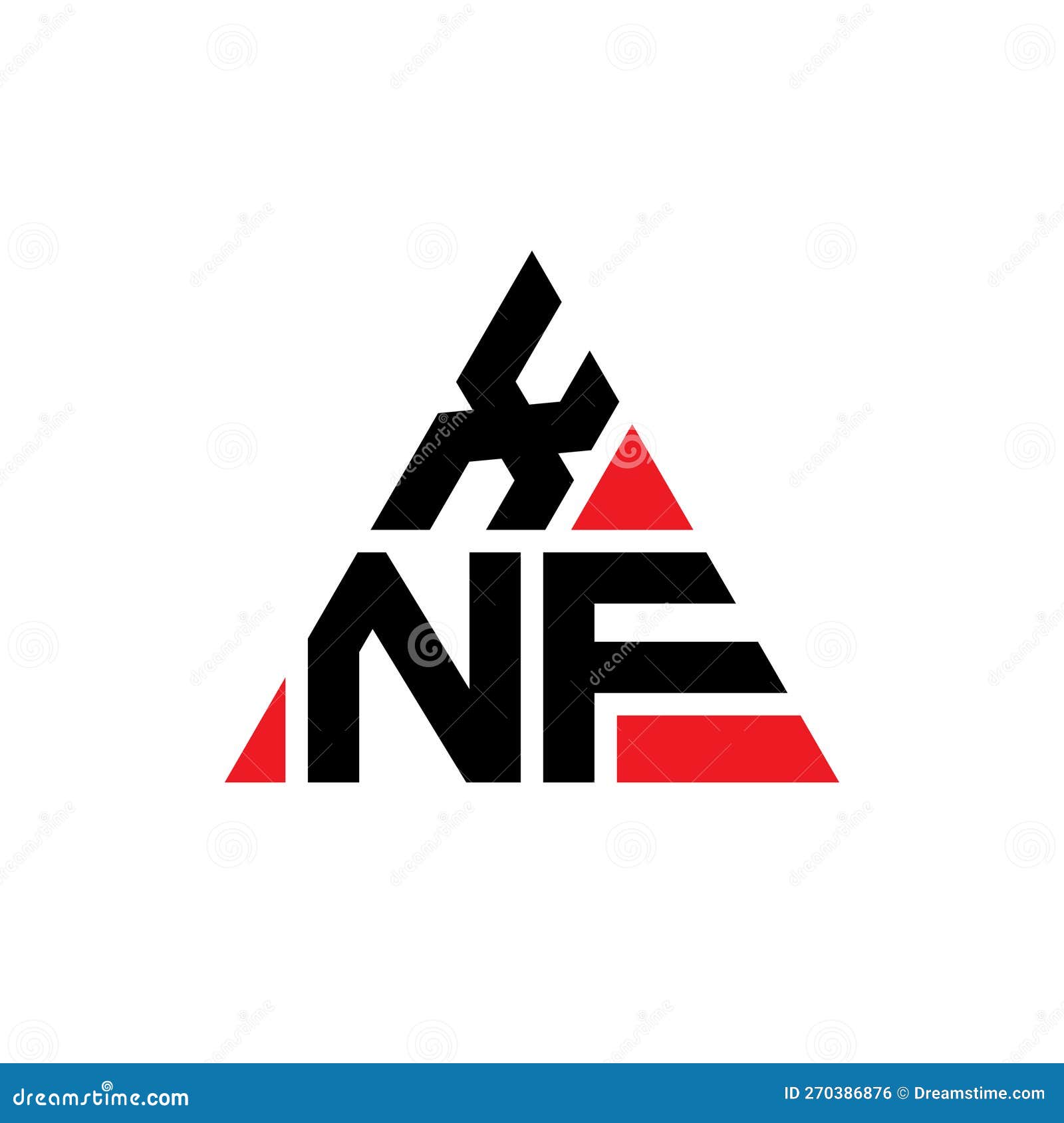 XNF Triangle Letter Logo Design with Triangle Shape. XNF Triangle Logo ...