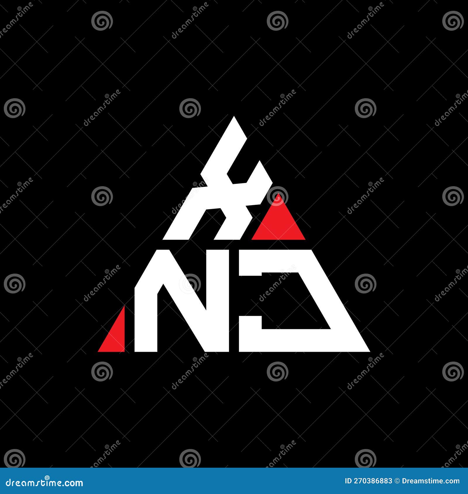 XNJ Triangle Letter Logo Design with Triangle Shape. XNJ Triangle Logo ...