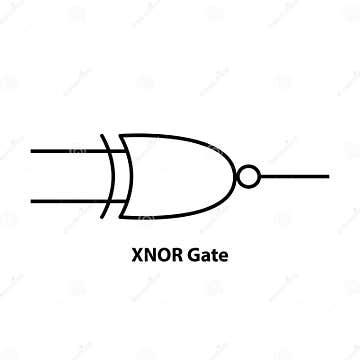 XNOR Gate. Electronic Symbol of Open Switch Illustration of Basic ...