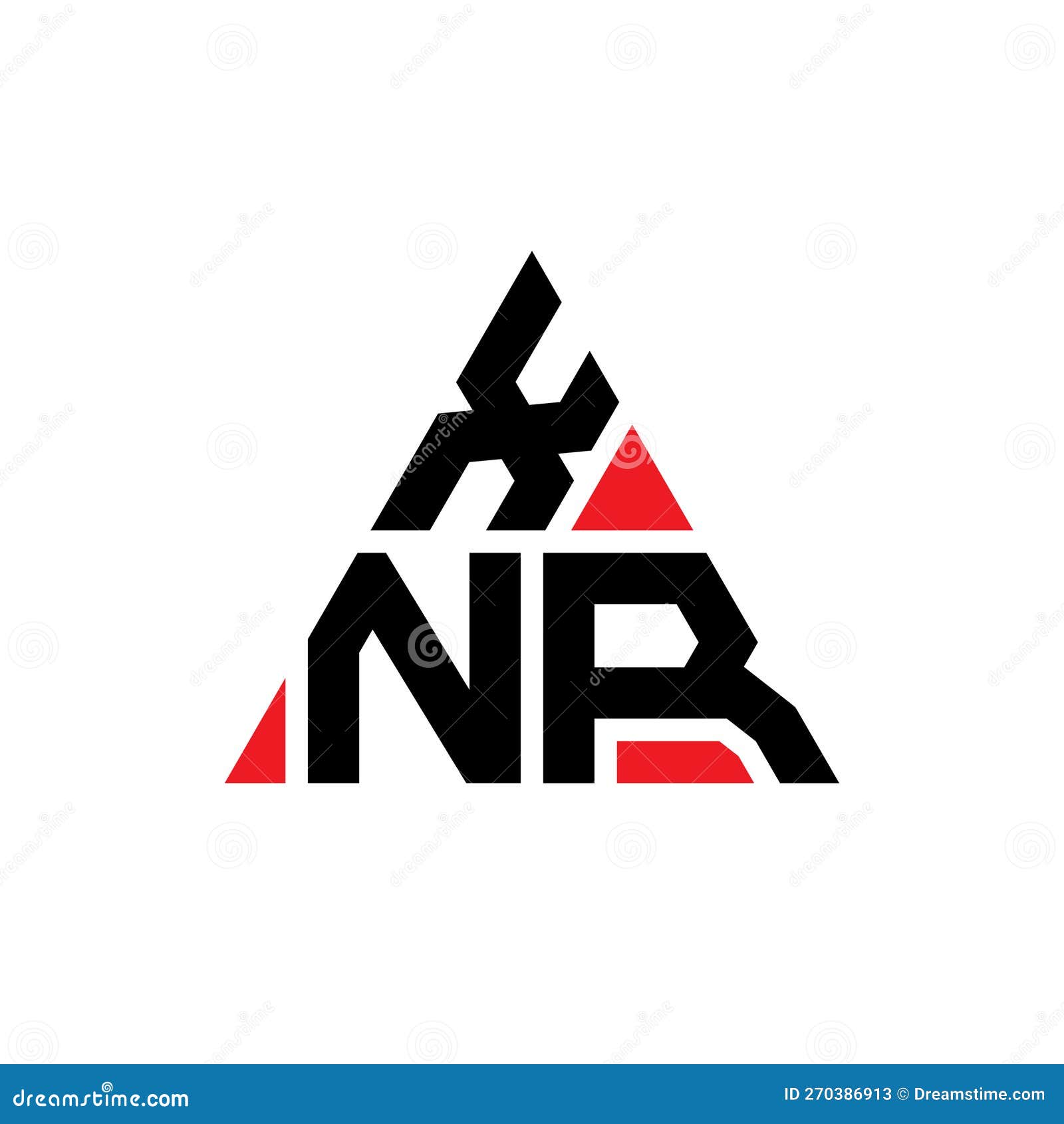 XNR Triangle Letter Logo Design with Triangle Shape. XNR Triangle Logo ...