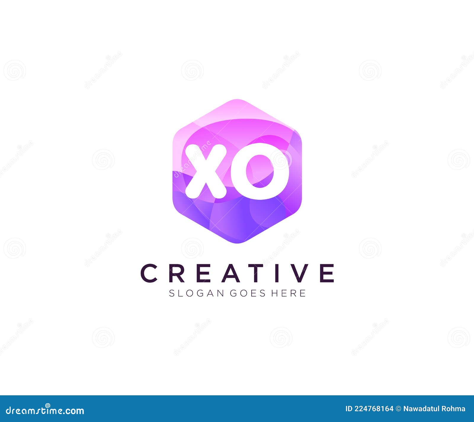XO Initial Logo with Colorful Hexagon Modern Business Alphabet Logo ...