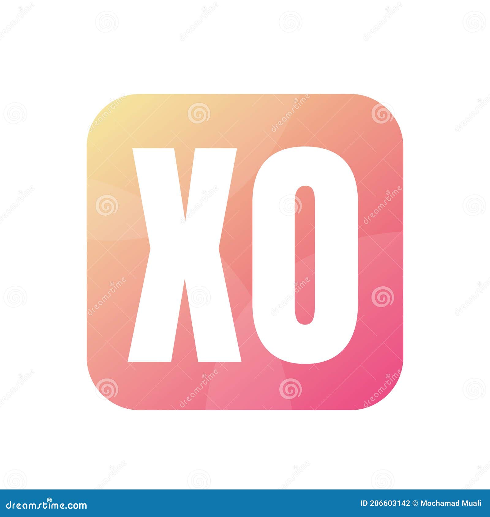 XO Letter Logo Design with Simple Style Stock Vector - Illustration of ...