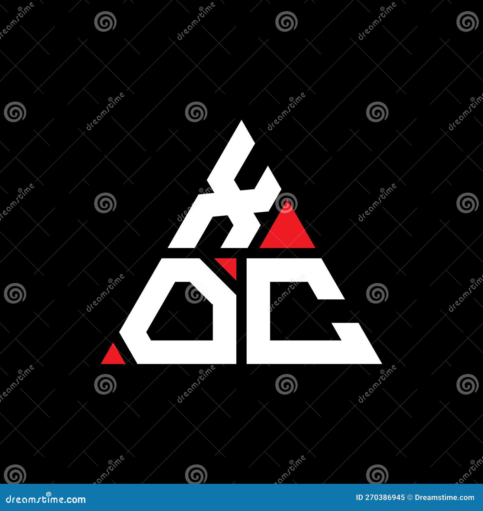 XOC Triangle Letter Logo Design with Triangle Shape. XOC Triangle Logo ...