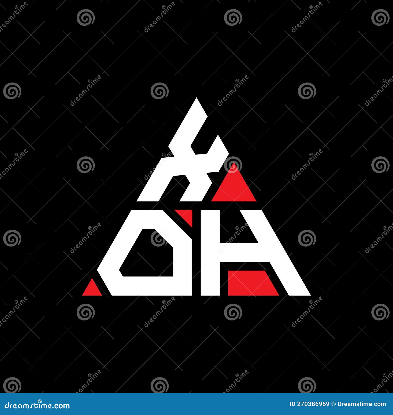 XOH Triangle Letter Logo Design with Triangle Shape. XOH Triangle Logo ...