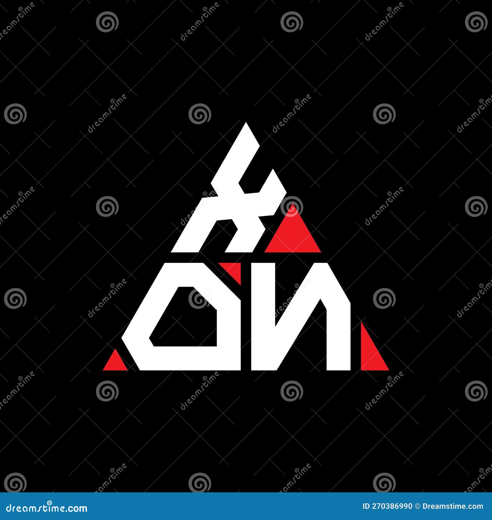 XON Triangle Letter Logo Design with Triangle Shape. XON Triangle Logo ...