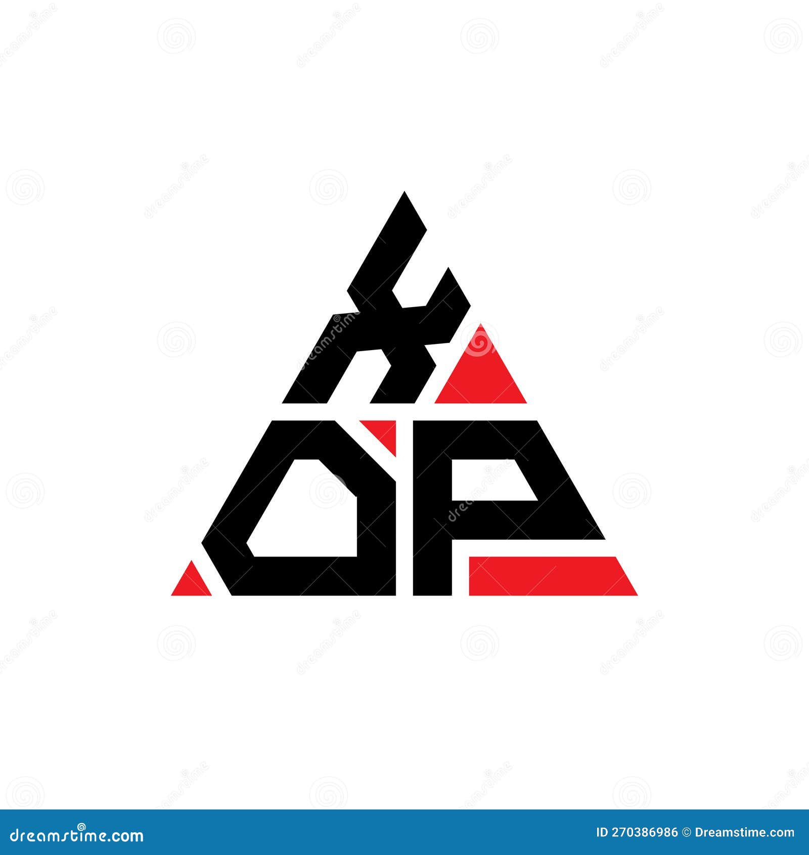 XOP Triangle Letter Logo Design with Triangle Shape. XOP Triangle Logo ...