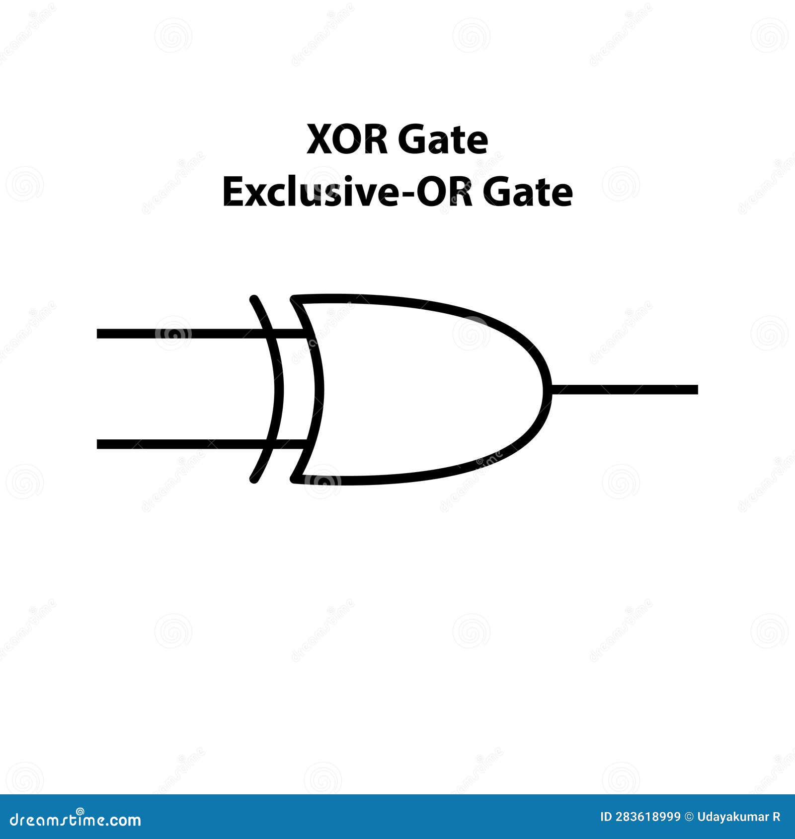XOR Gate. Electronic Symbol Of Open Switch Illustration Of Basic ...