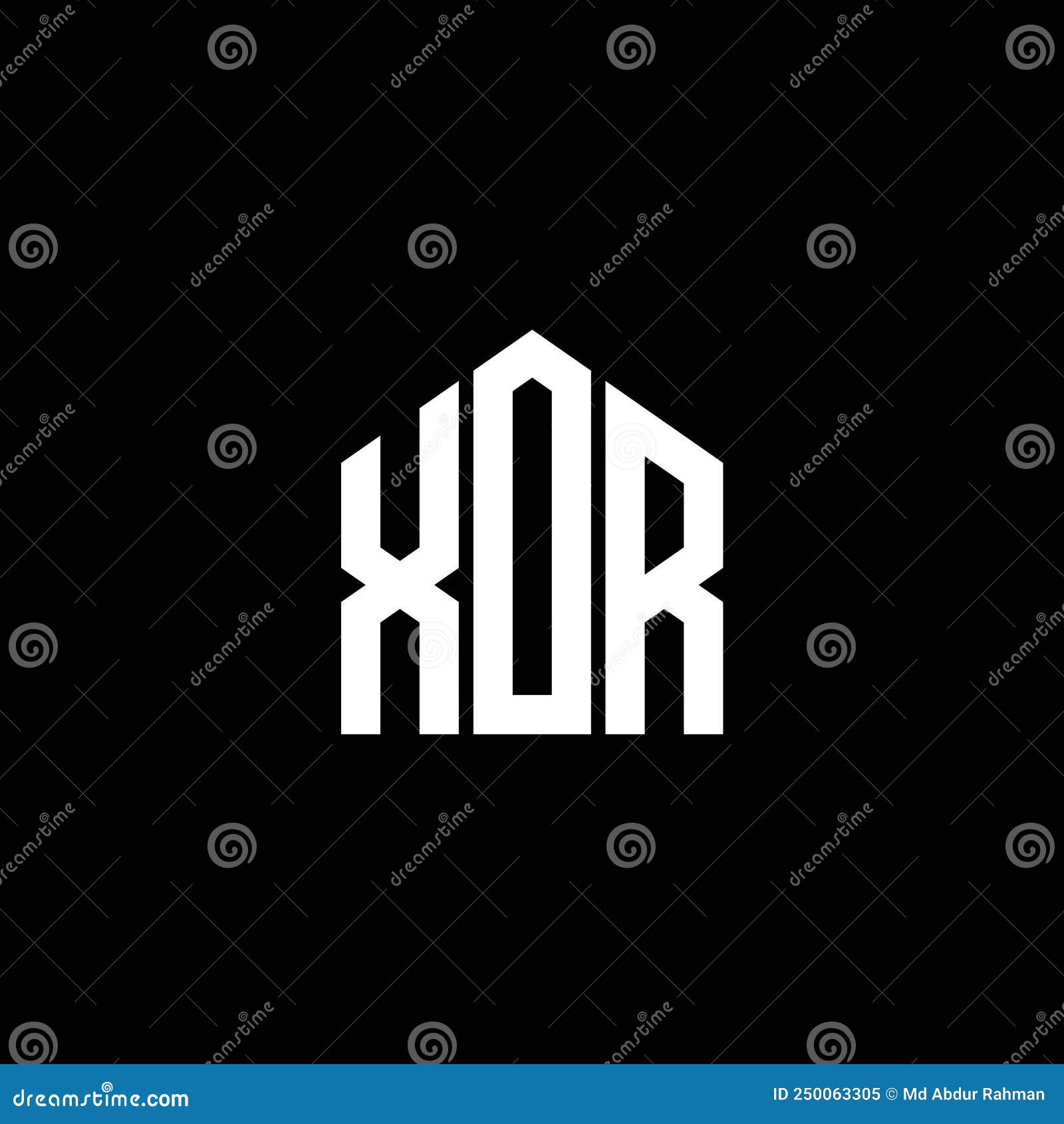 XOR Letter Logo Design On BLACK Background. XOR Creative Initials ...