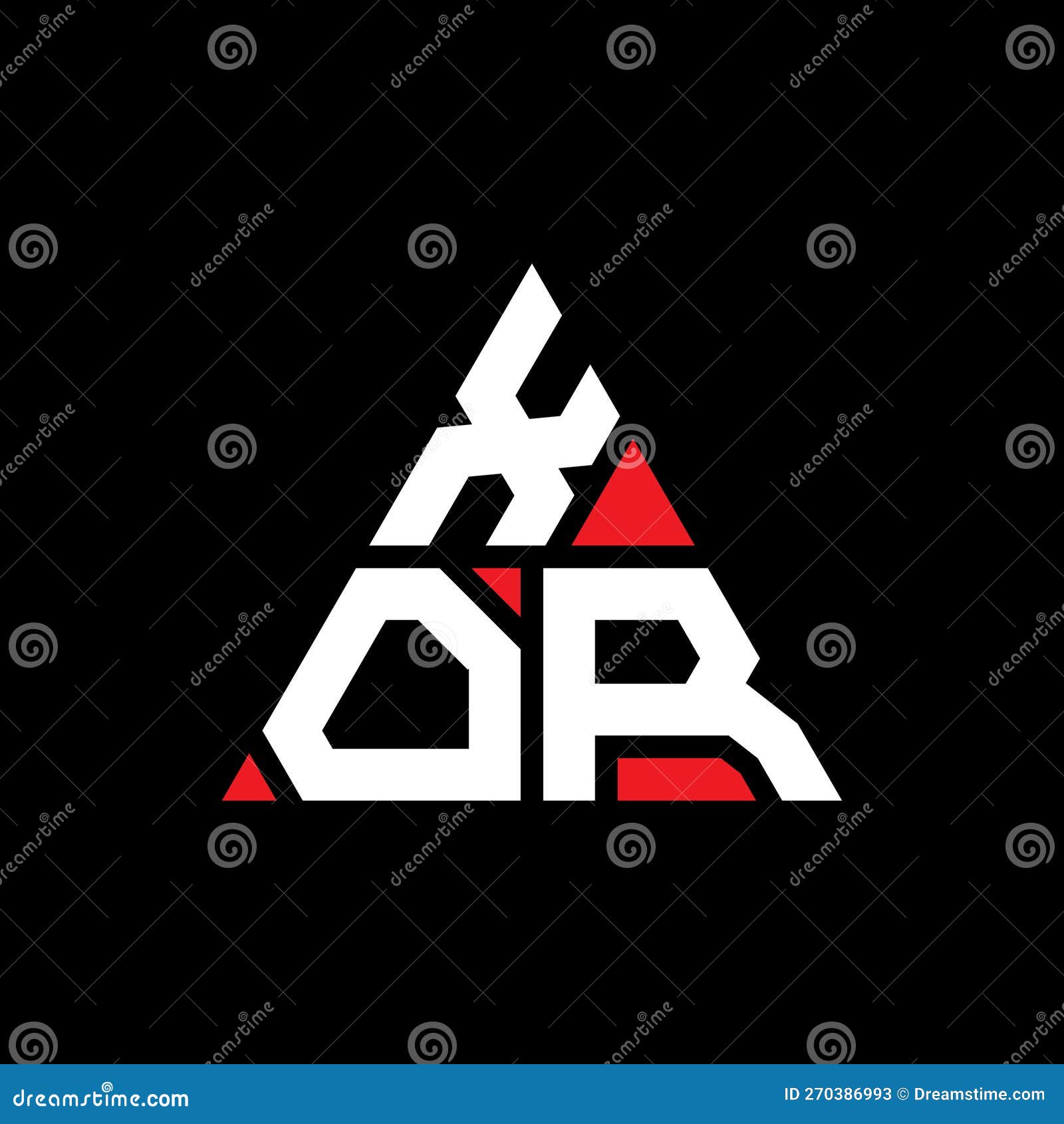 XOR Triangle Letter Logo Design with Triangle Shape. XOR Triangle Logo ...