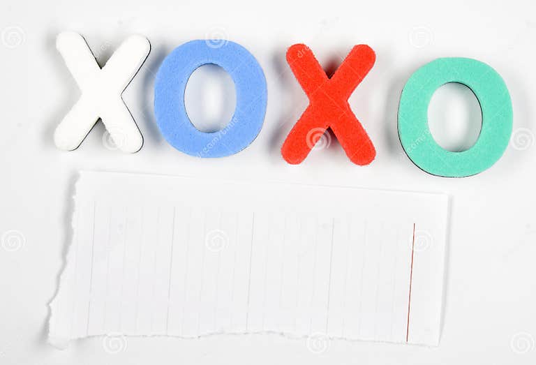 Xoxo and empty space stock photo. Image of colored, office - 21941424