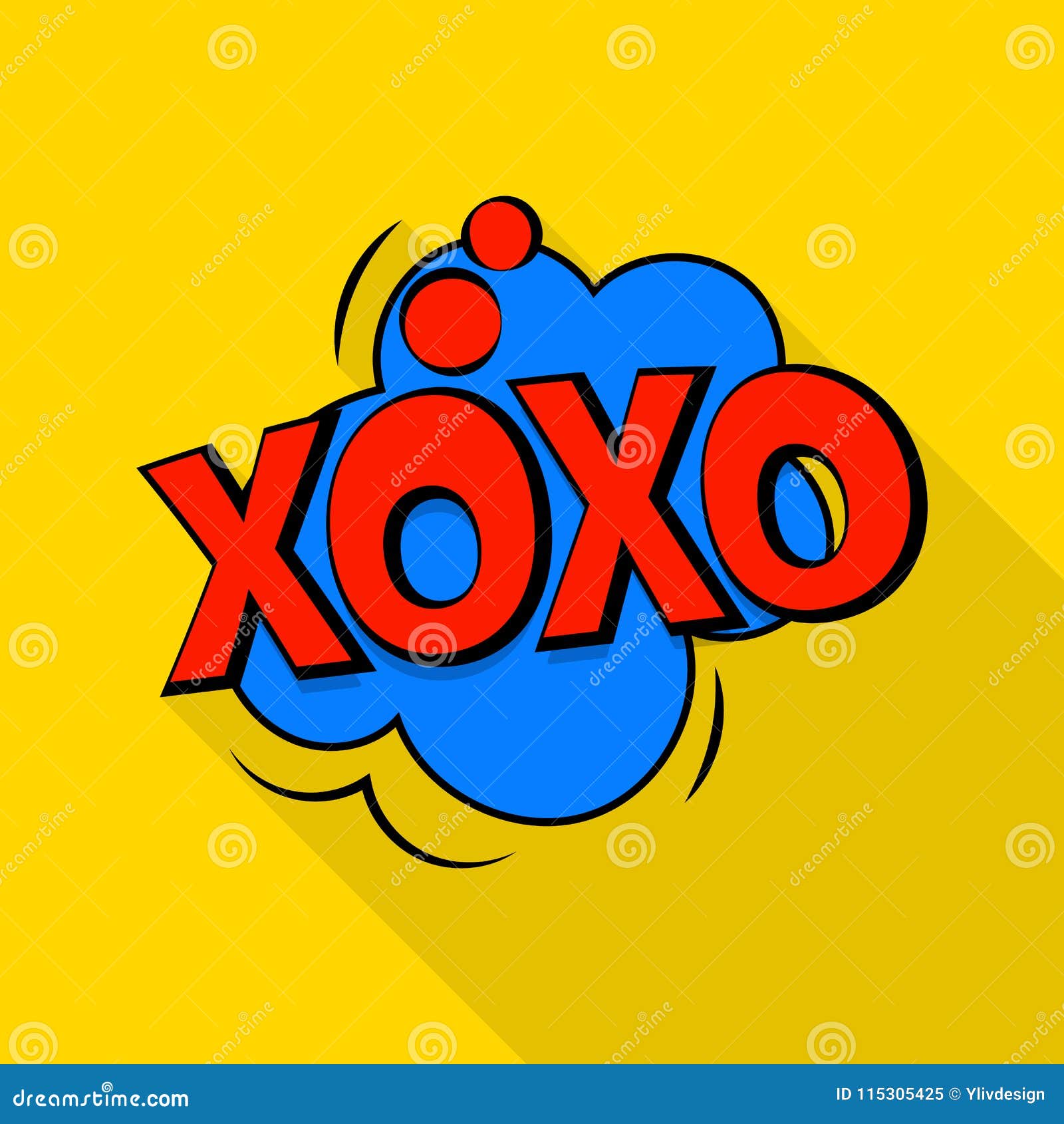 Xoxo icon, pop art style stock vector. Illustration of label - 115305425
