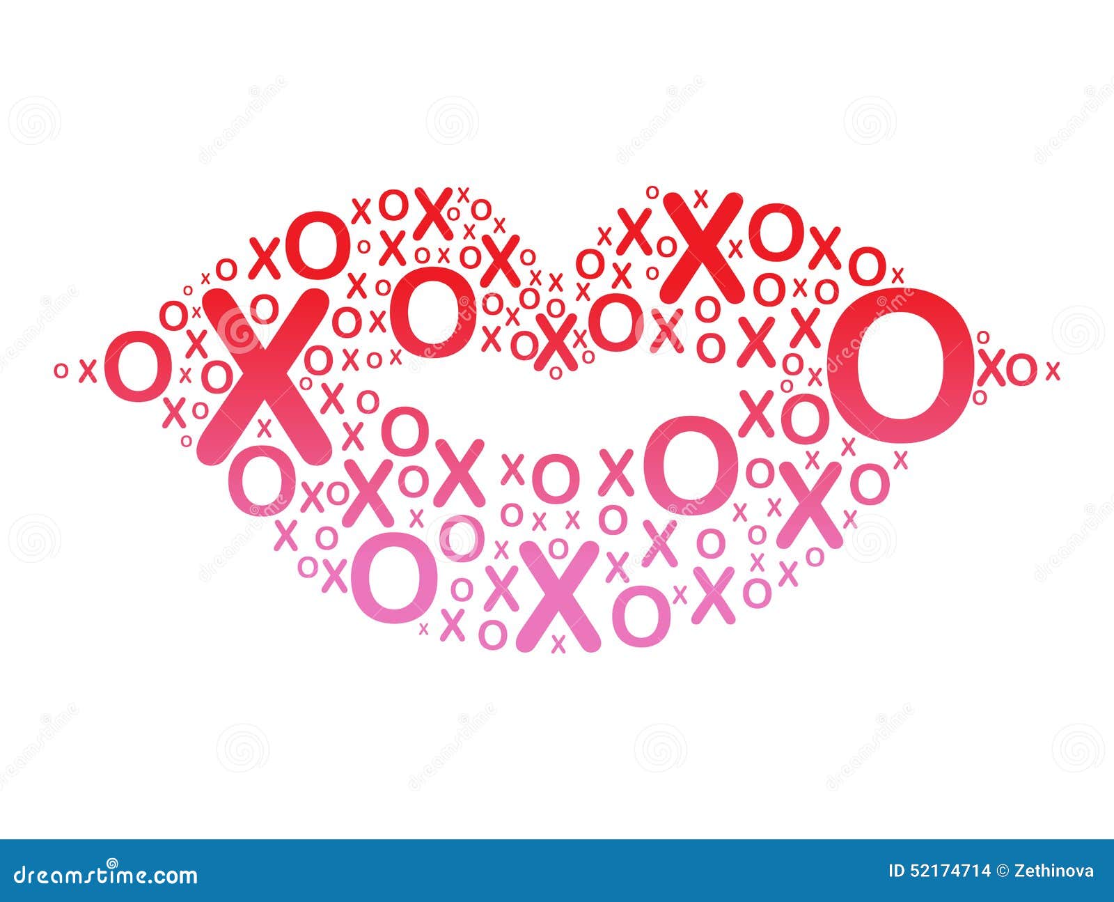 XOXO Lips Stock Illustration - Image: 52174714