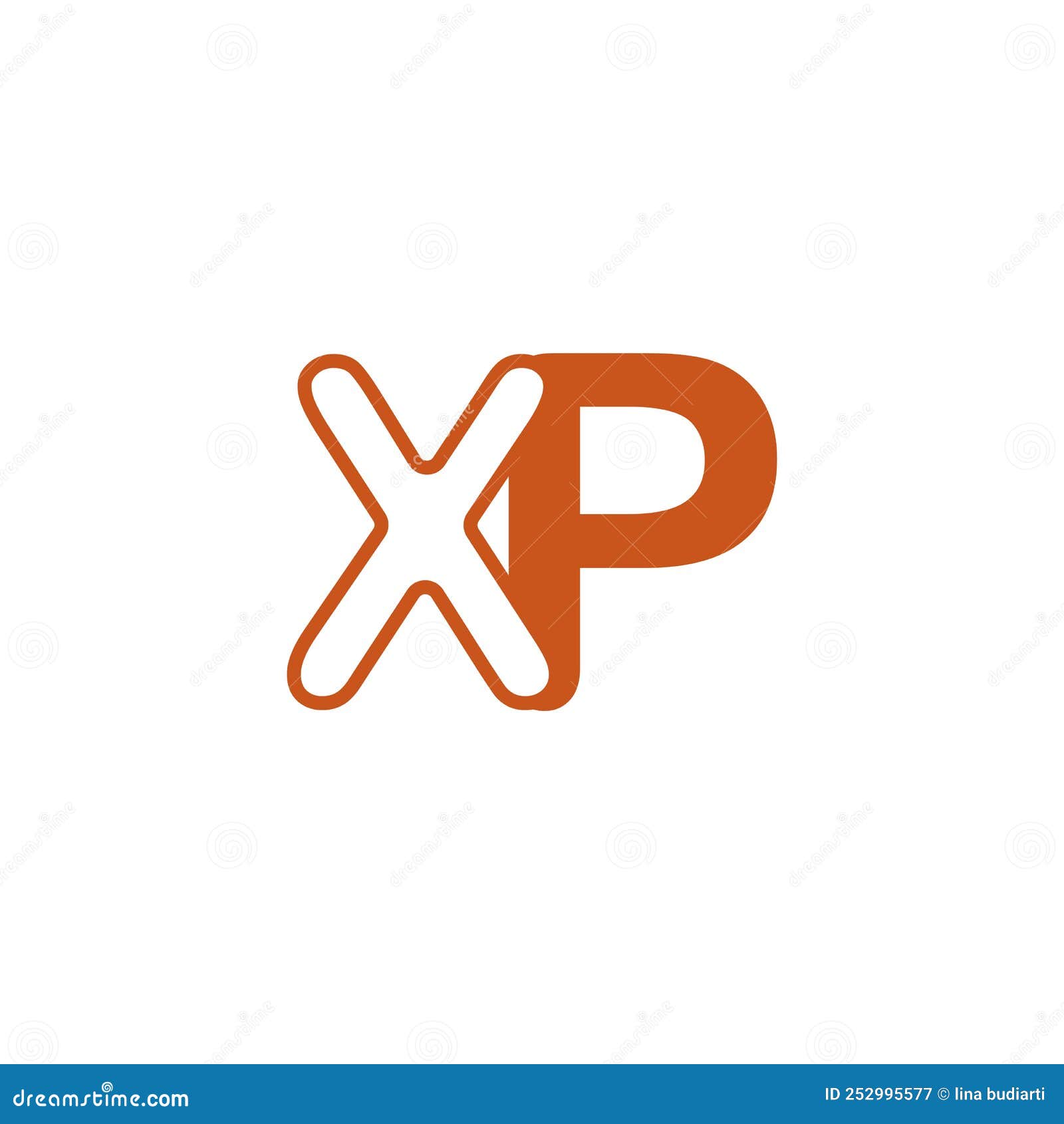 XP letter logo stock vector. Illustration of elegant - 252995577