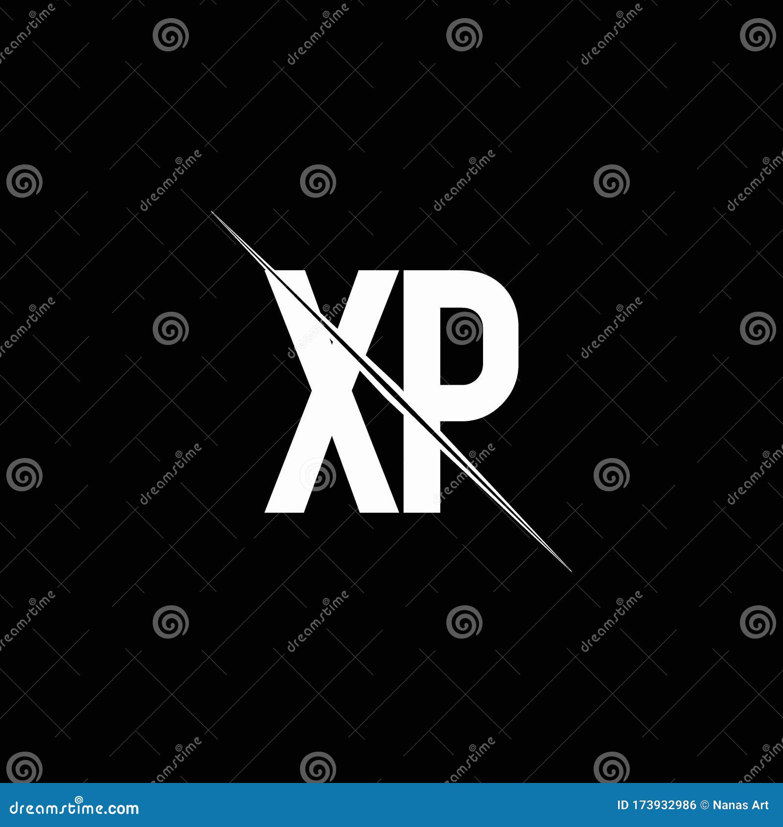 XP Logo Monogram with Slash Style Design Template Stock Vector ...