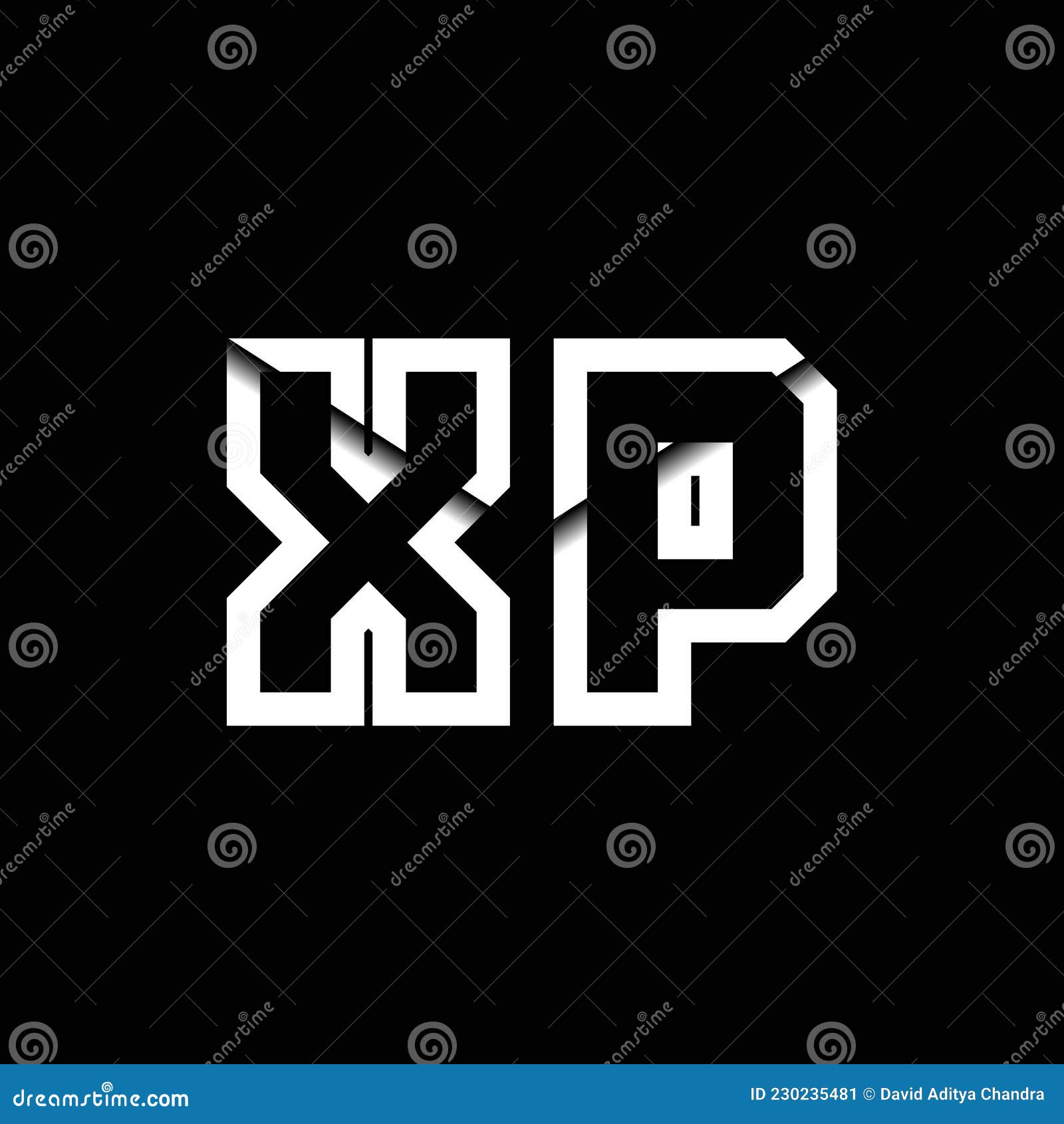 XP Monogram Envelope Shape Style Stock Vector - Illustration of ...