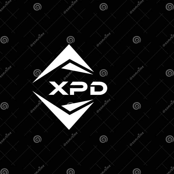 XPD Abstract Technology Logo Design on Black Background. XPD Creative ...