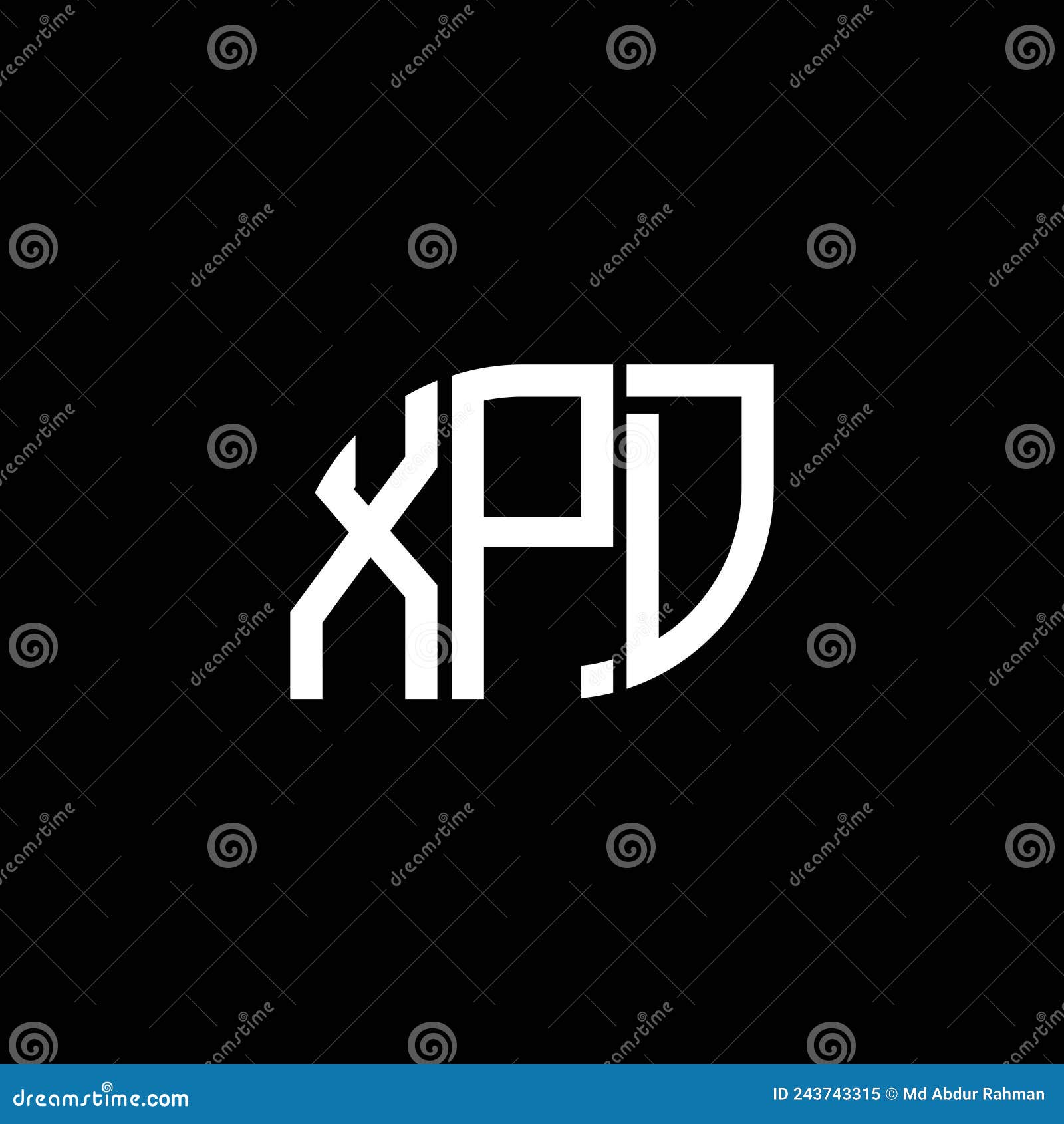 XPD Letter Logo Design on Black Background. XPD Creative Initials ...