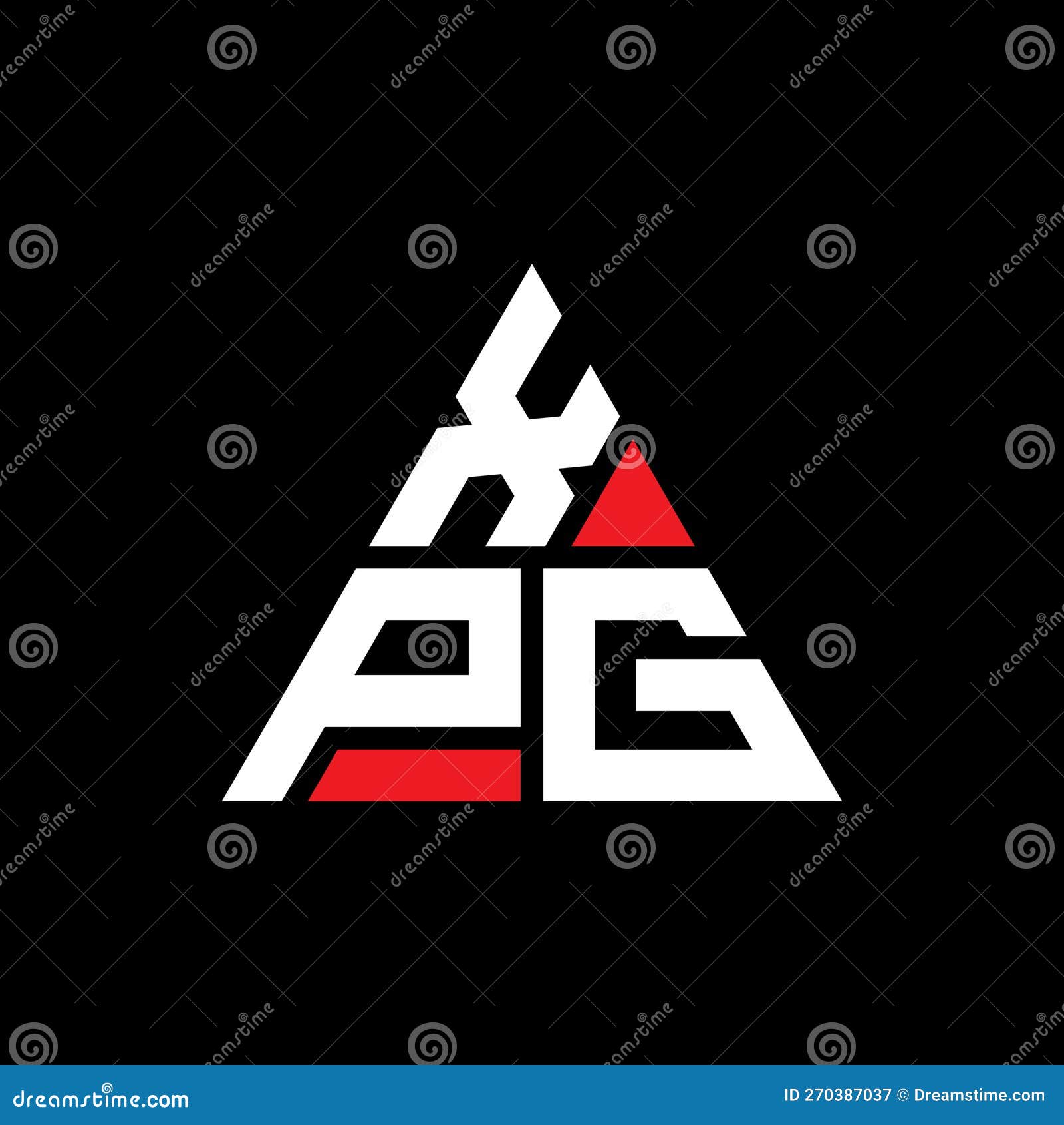 XPG Triangle Letter Logo Design with Triangle Shape. XPG Triangle Logo ...
