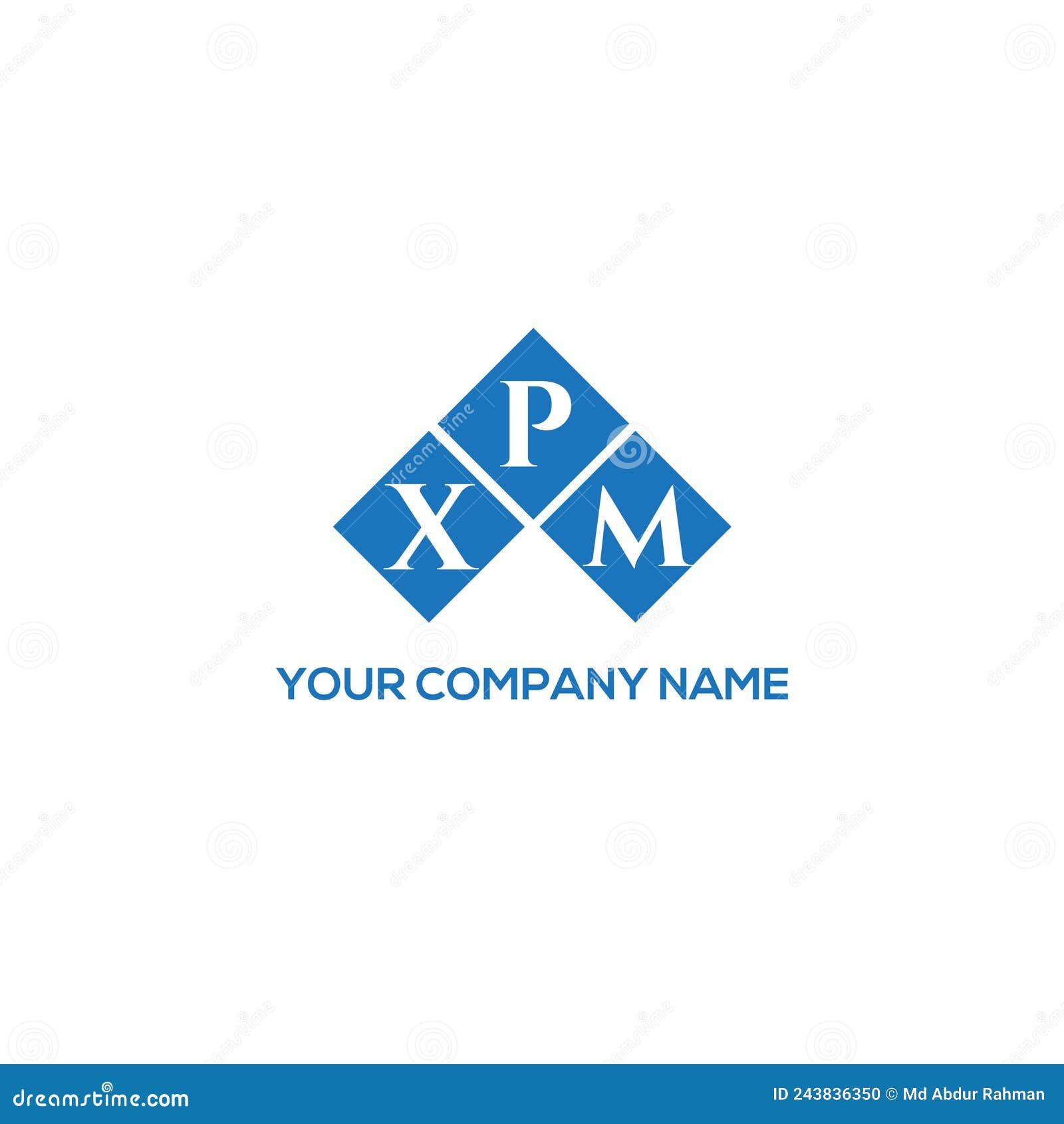 XPM Letter Logo Design on White Background. XPM Creative Initials ...