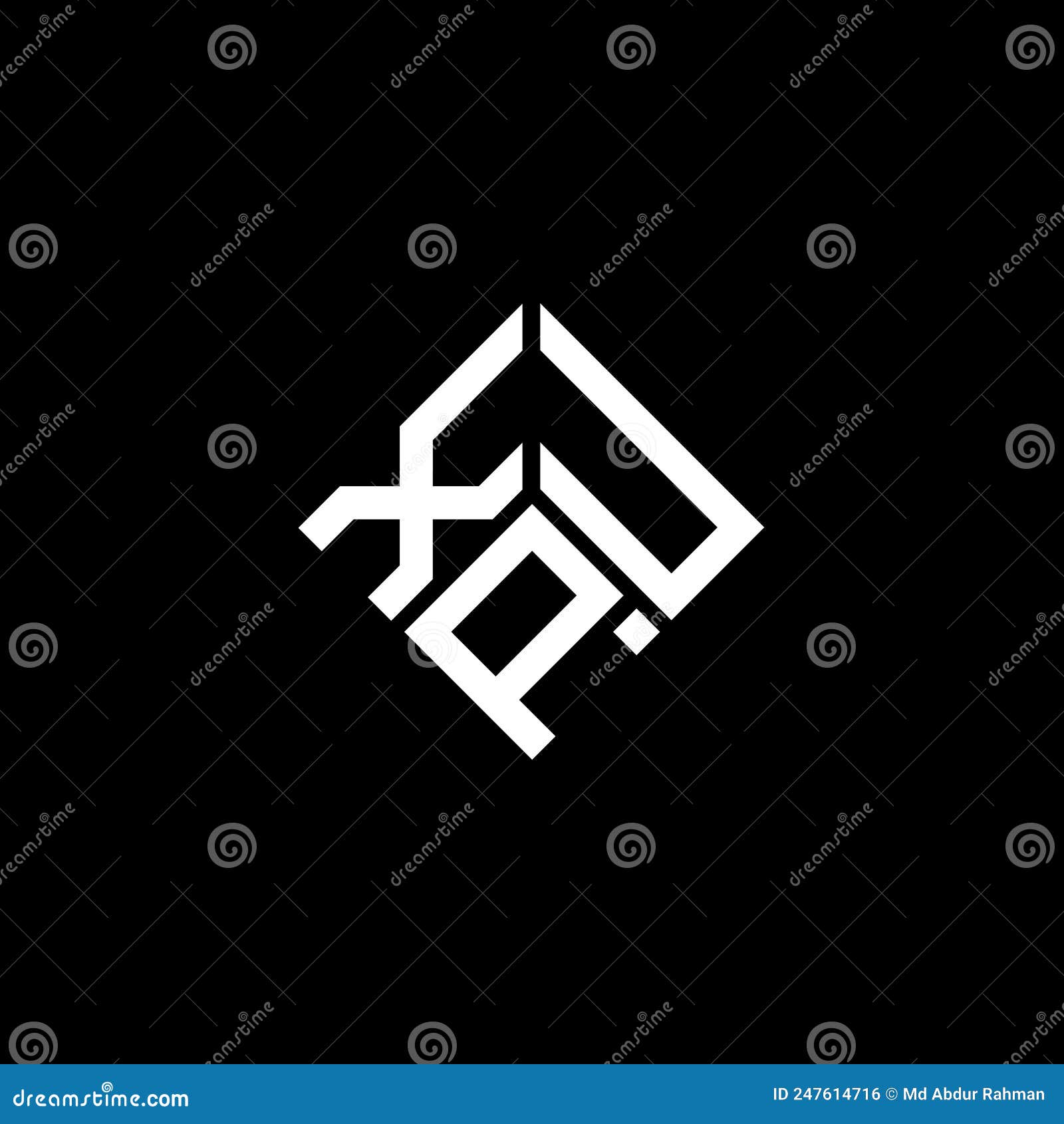 XPU Letter Logo Design on Black Background. XPU Creative Initials ...