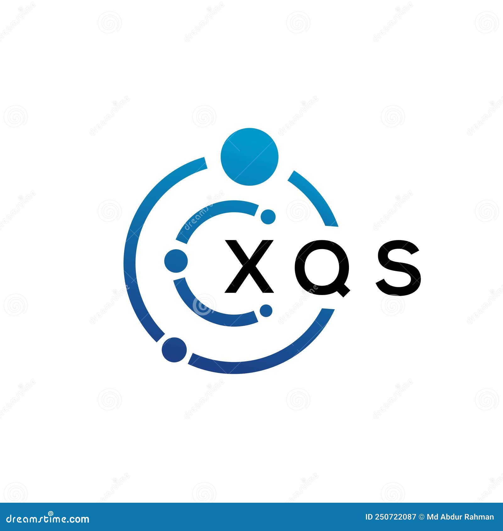 XQS Letter Technology Logo Design on White Background. XQS Creative ...