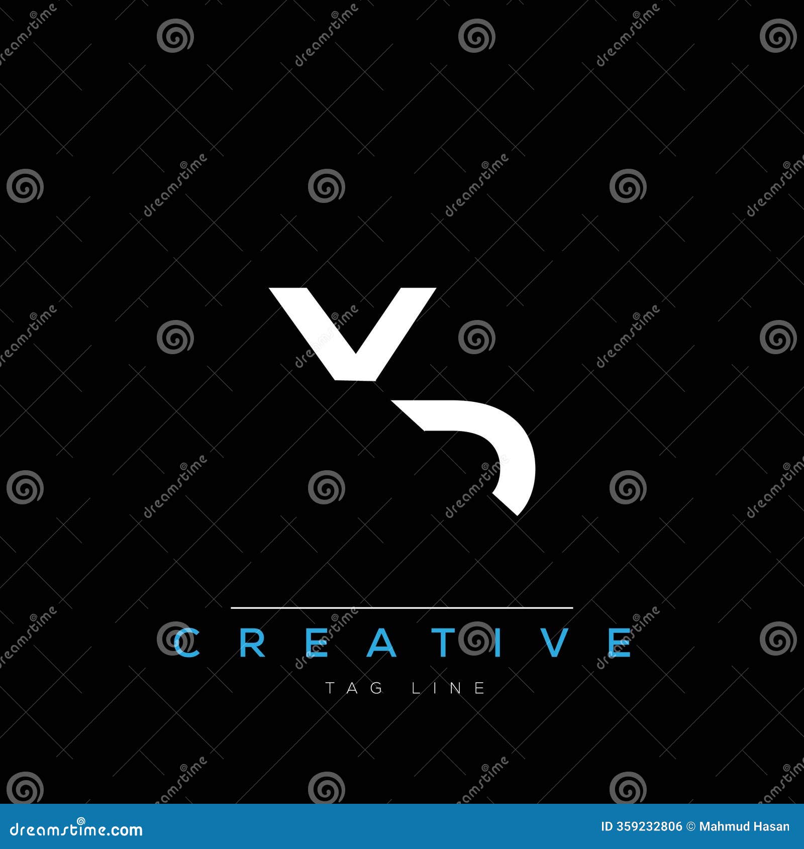 XR creative Monogram Logo stock vector. Illustration of simple - 359232806