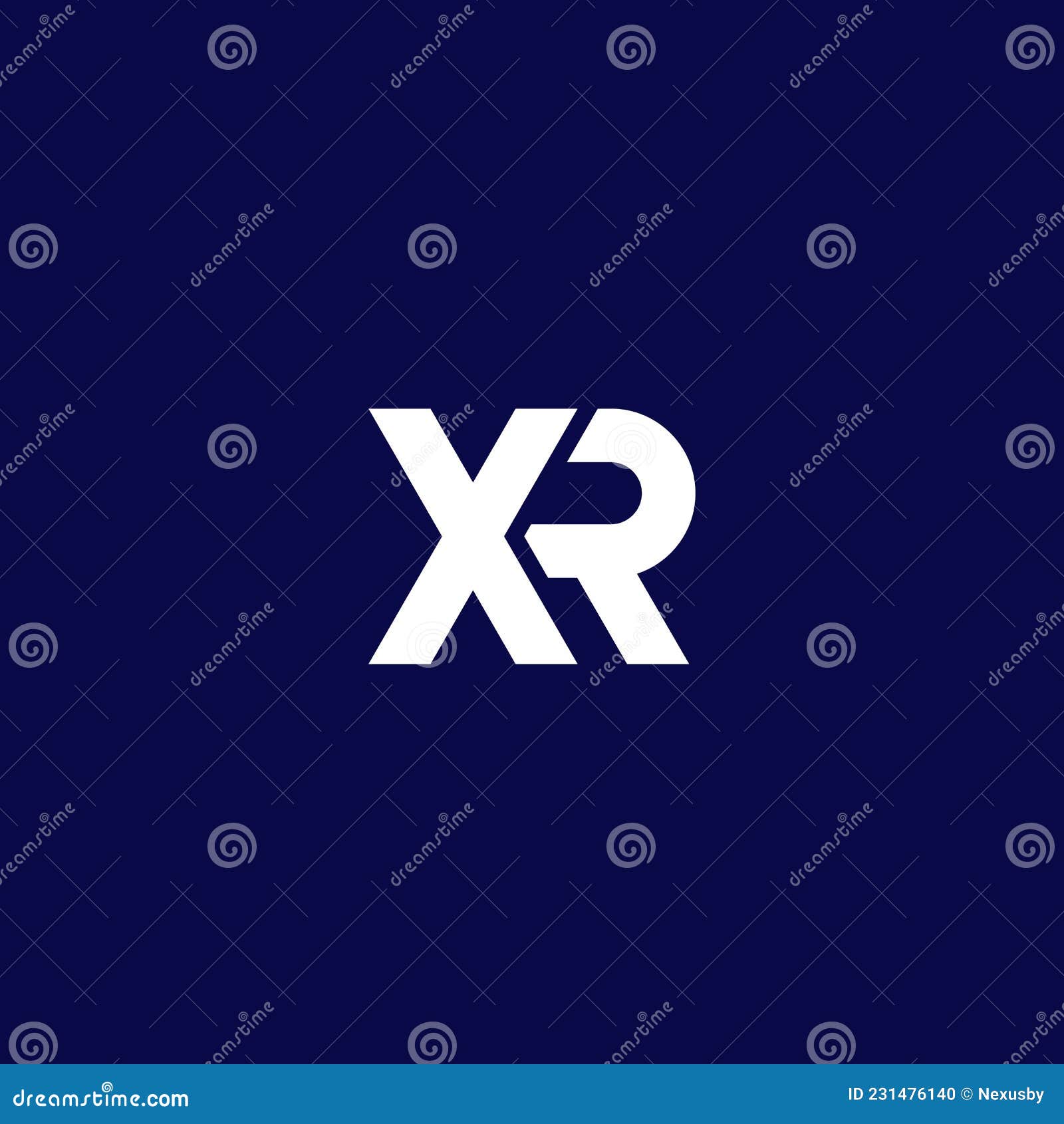XR Letters Logo Design, Vector Stock Vector - Illustration of letter ...