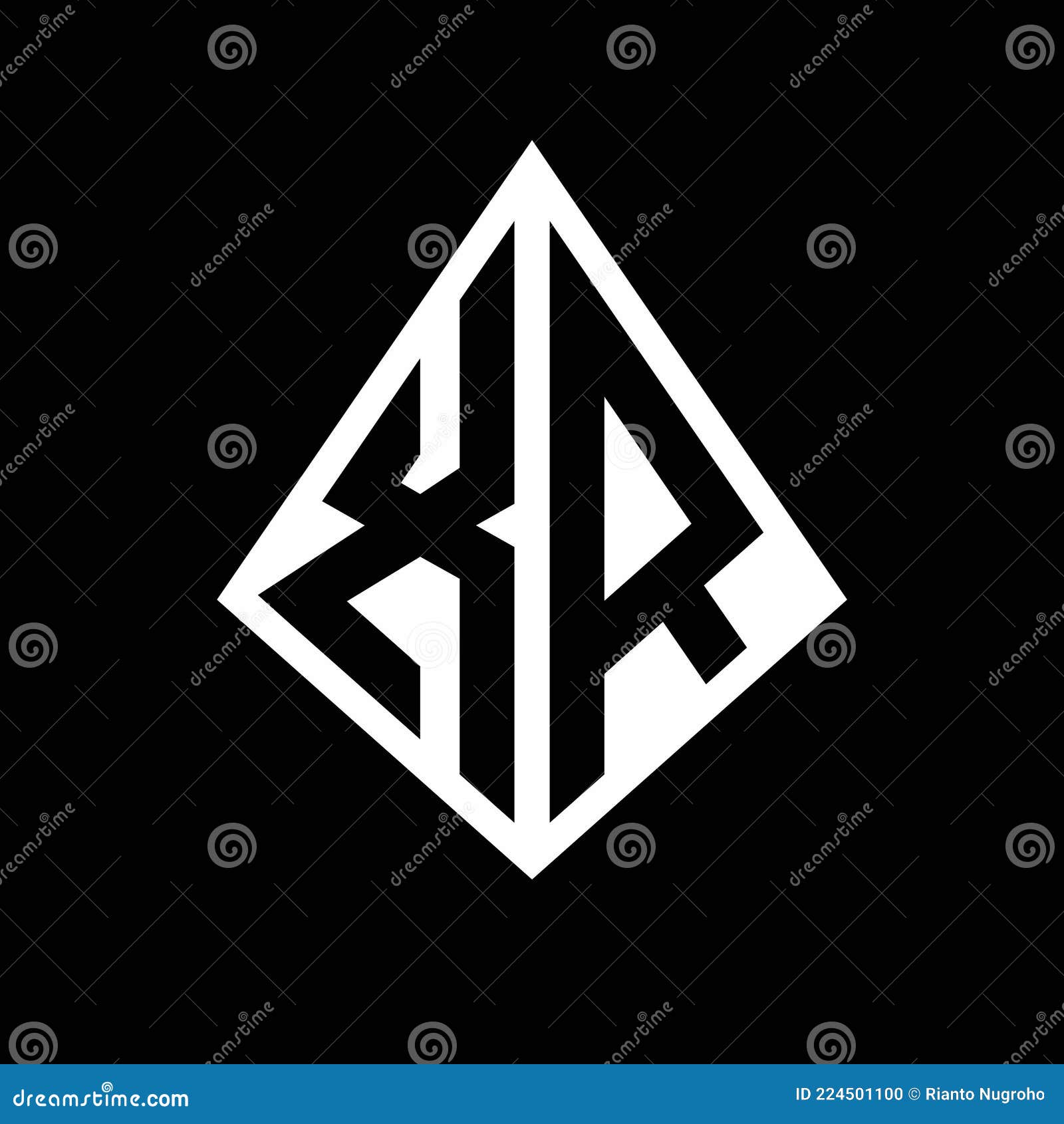 XR Logo Letters Monogram with Prisma Shape Design Template Stock Vector ...