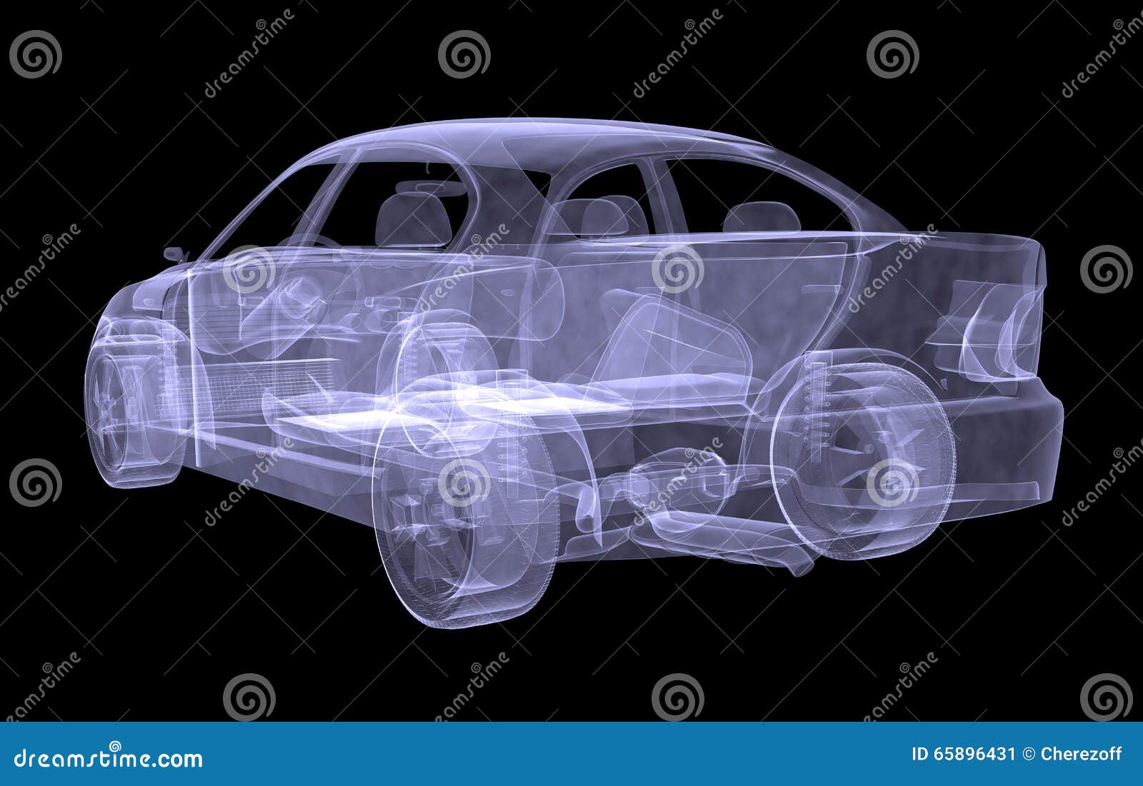 Xray of car stock illustration. Illustration of transport - 65896431
