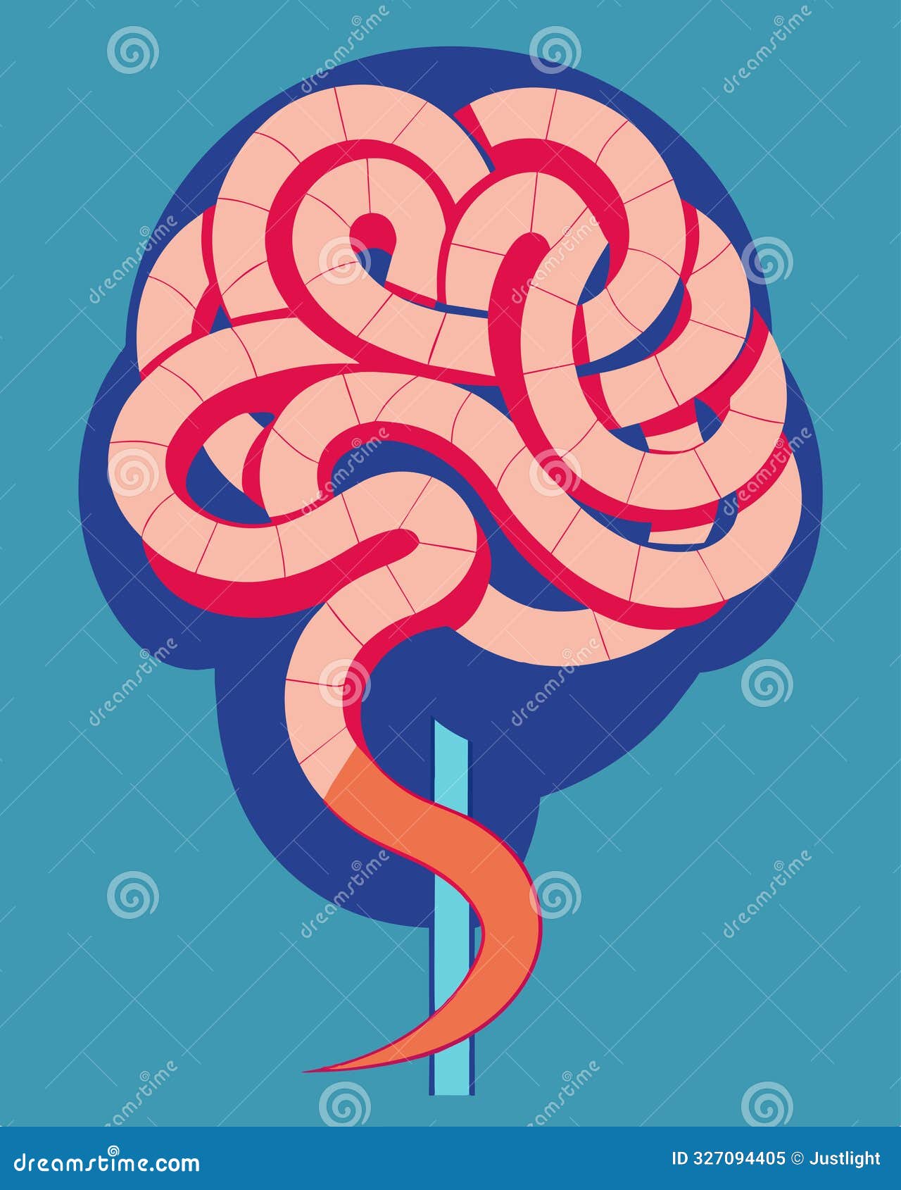 Brain With The Twisted Convolutions, Of The Destruction Of The Brain ...