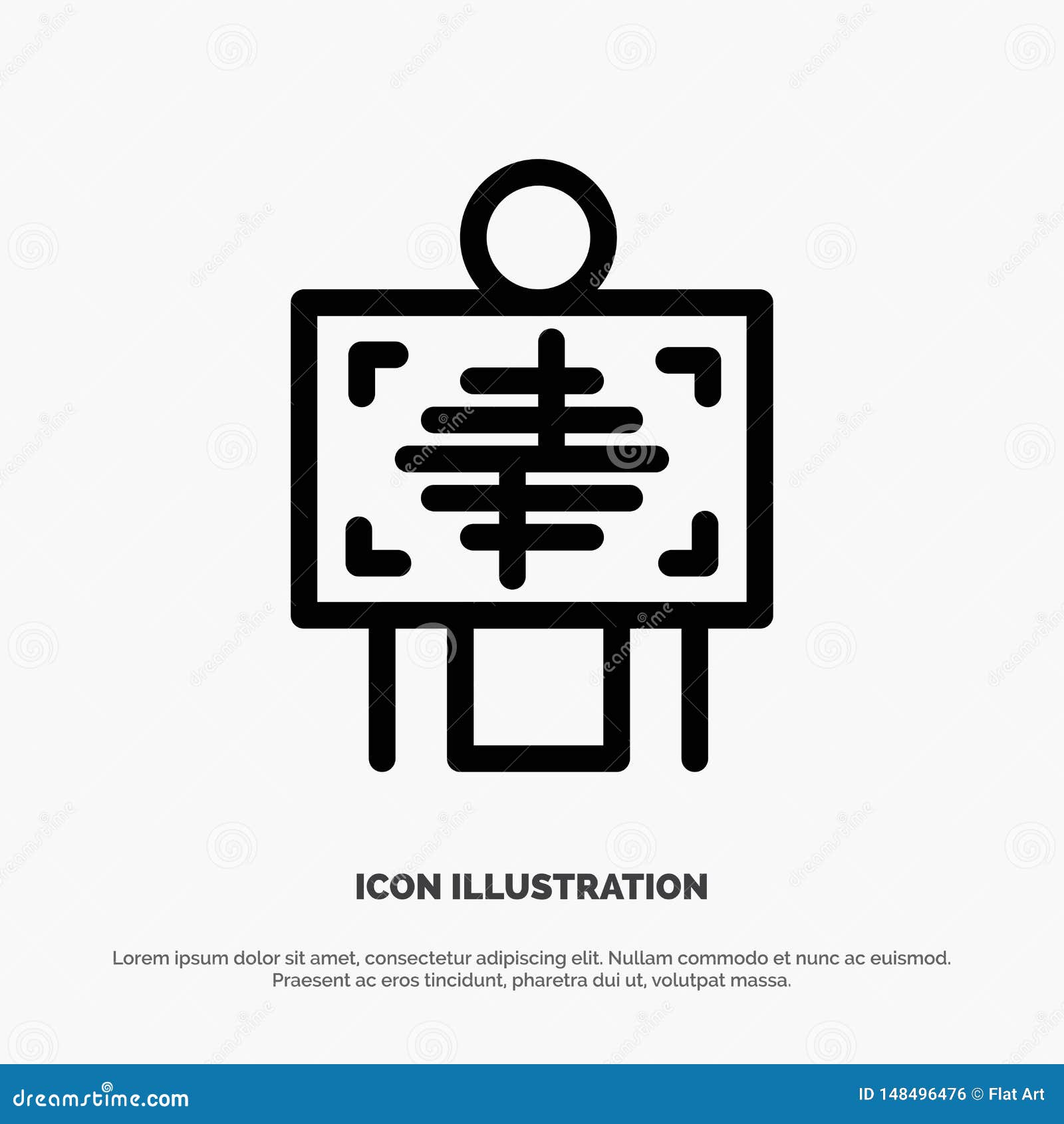 Xray, Patient, Hospital, Radiology, Line Icon Vector Stock Vector ...