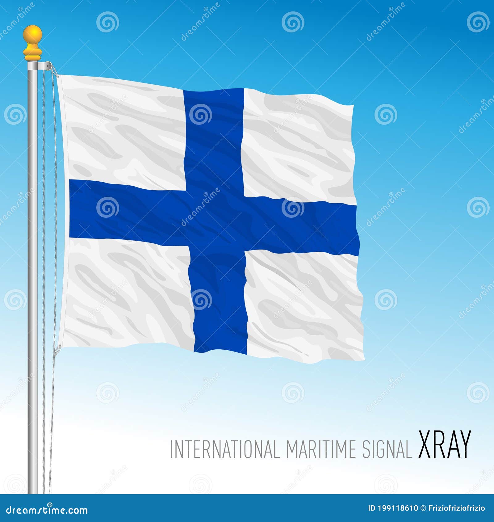 Xray Signal, International Maritime Code, Flag Stock Vector - Illustration of blue, marine ...