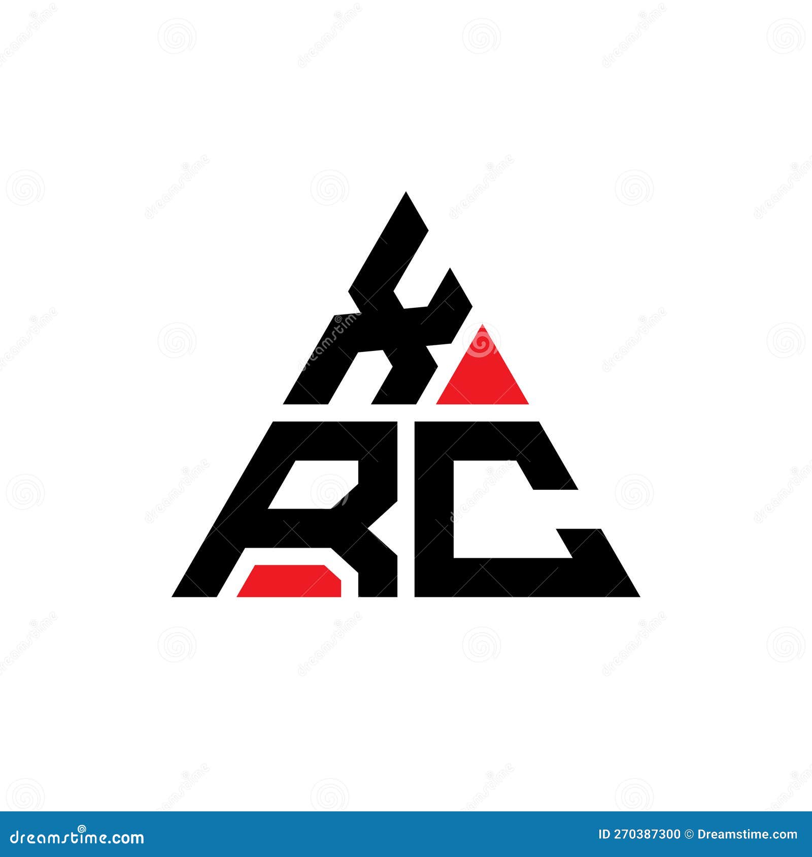 XRC Triangle Letter Logo Design with Triangle Shape. XRC Triangle Logo ...