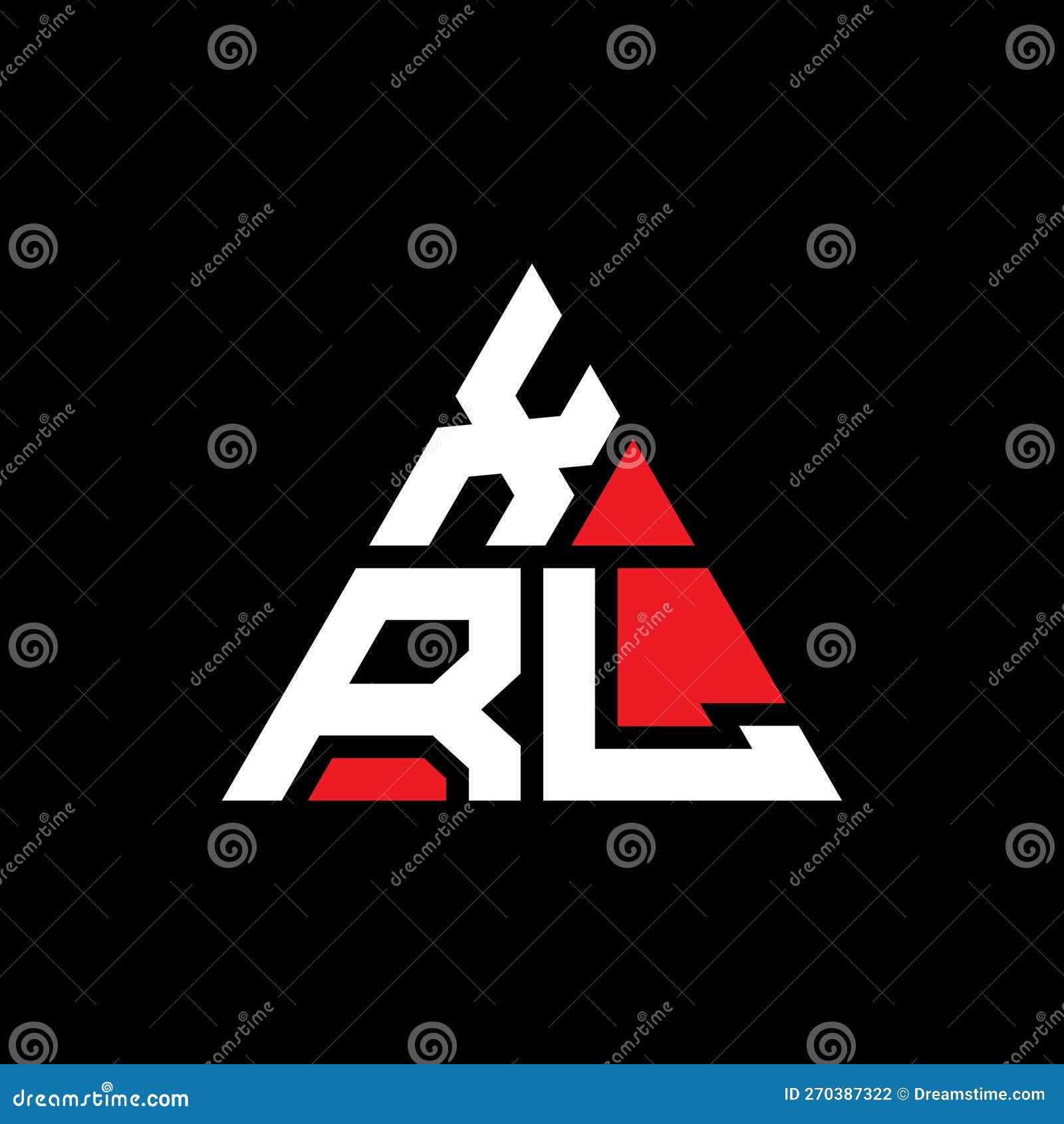XRL Triangle Letter Logo Design with Triangle Shape. XRL Triangle Logo ...