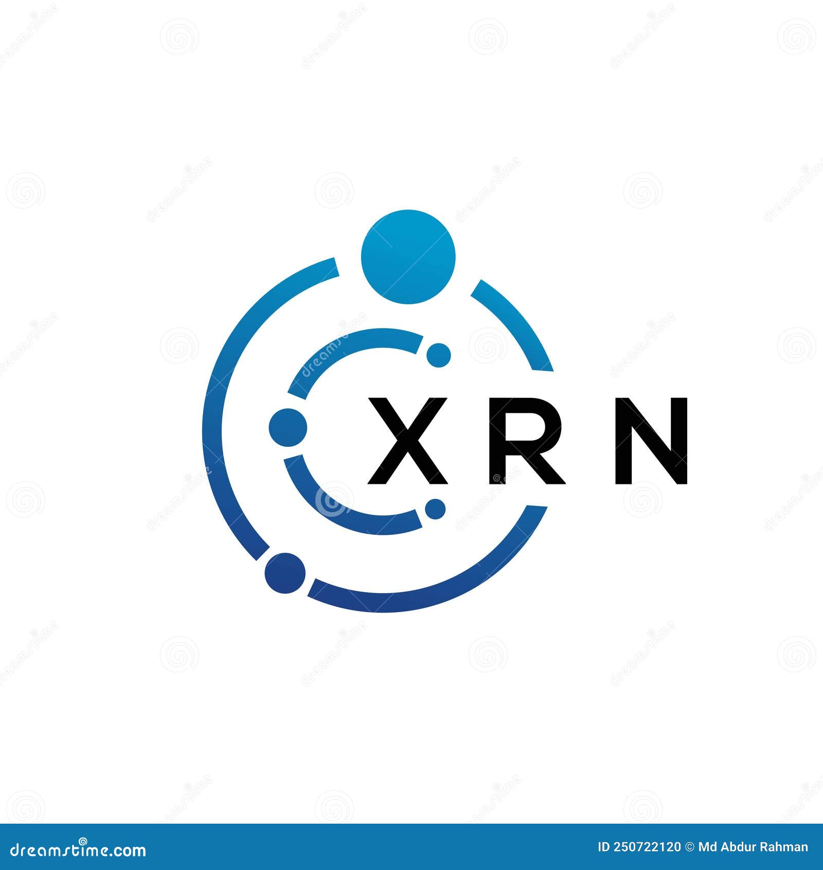 XRN Letter Technology Logo Design on White Background. XRN Creative ...