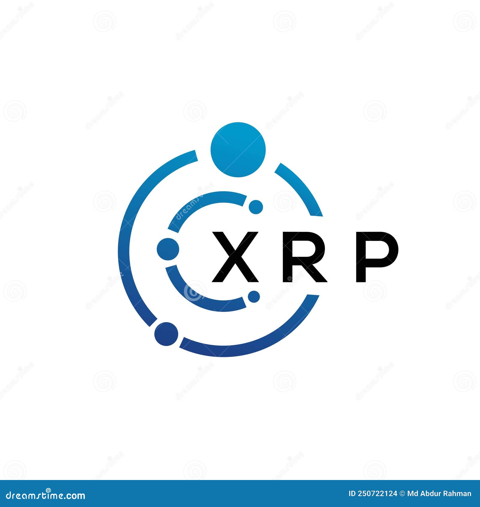XRP Letter Technology Logo Design on White Background. XRP Creative ...