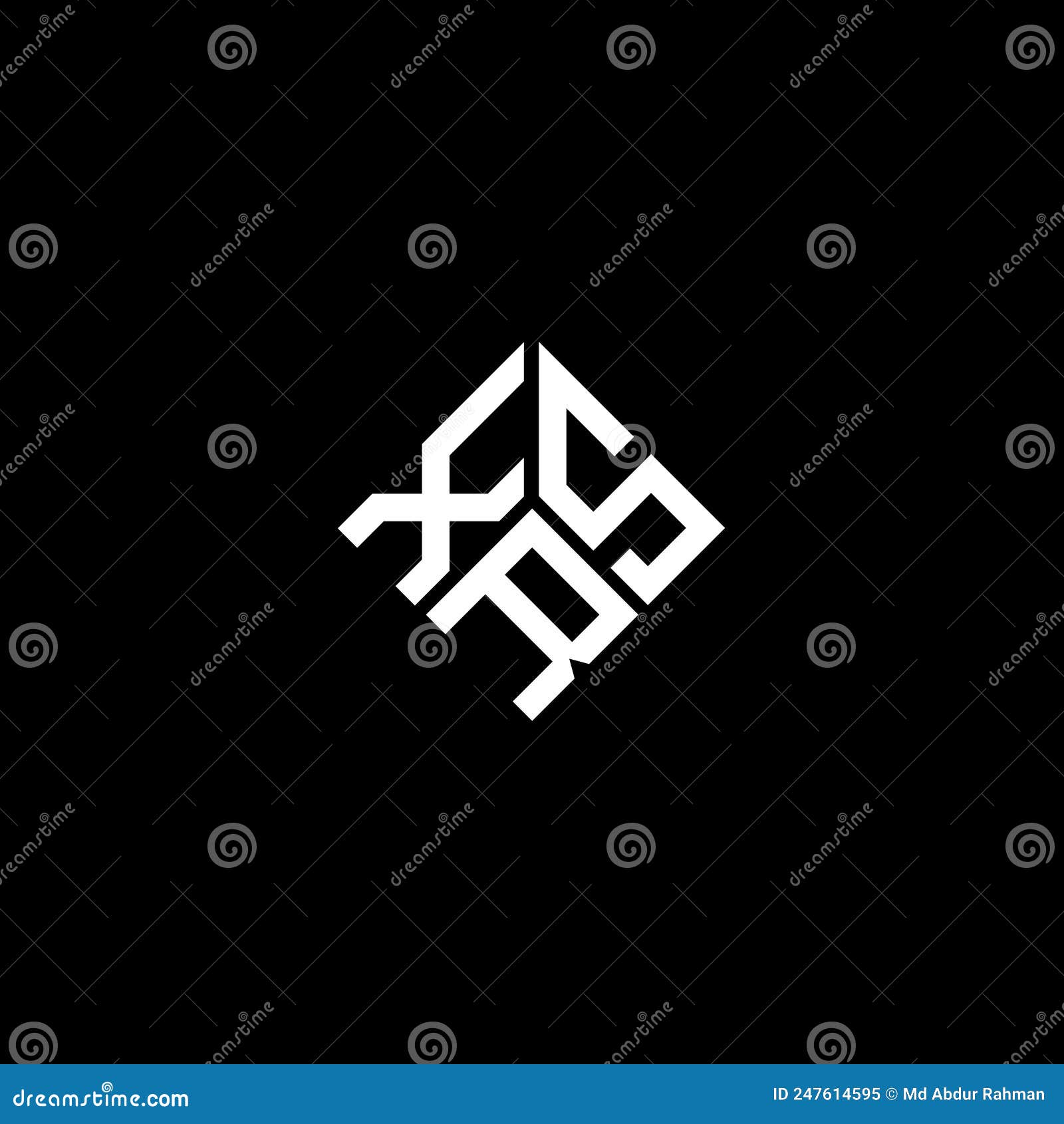 XRS Letter Logo Design on Black Background. XRS Creative Initials ...