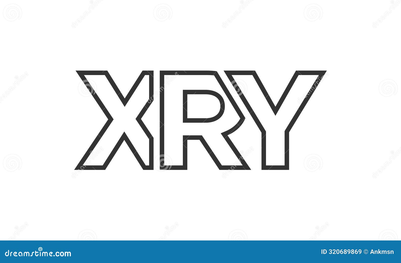 XRY Logo Design Template with Strong and Modern Bold Text. Initial ...