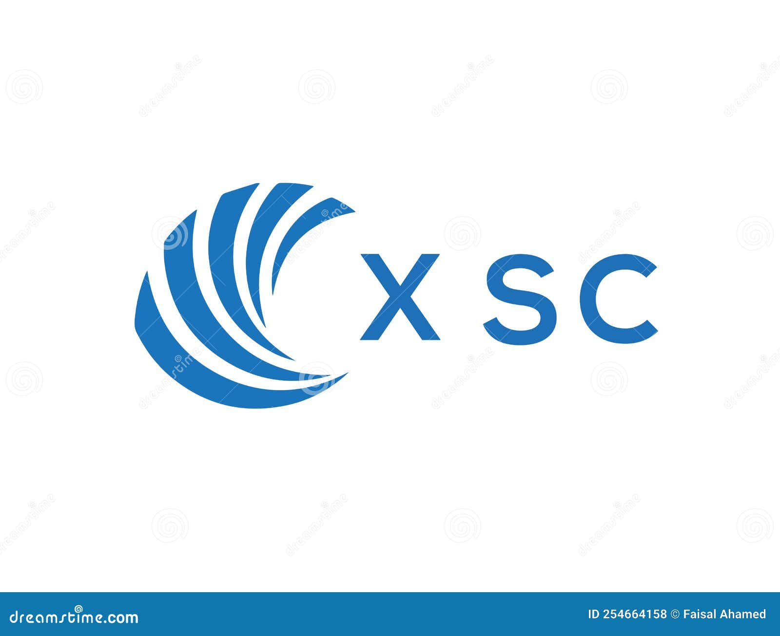 XSC Letter Logo Design on White Background. XSC Creative Circle Letter ...