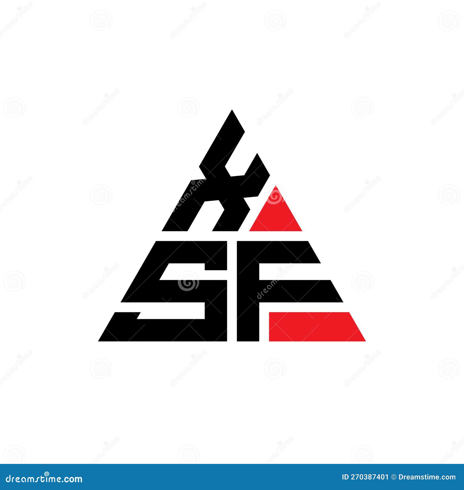 XSF Triangle Letter Logo Design with Triangle Shape. XSF Triangle Logo ...