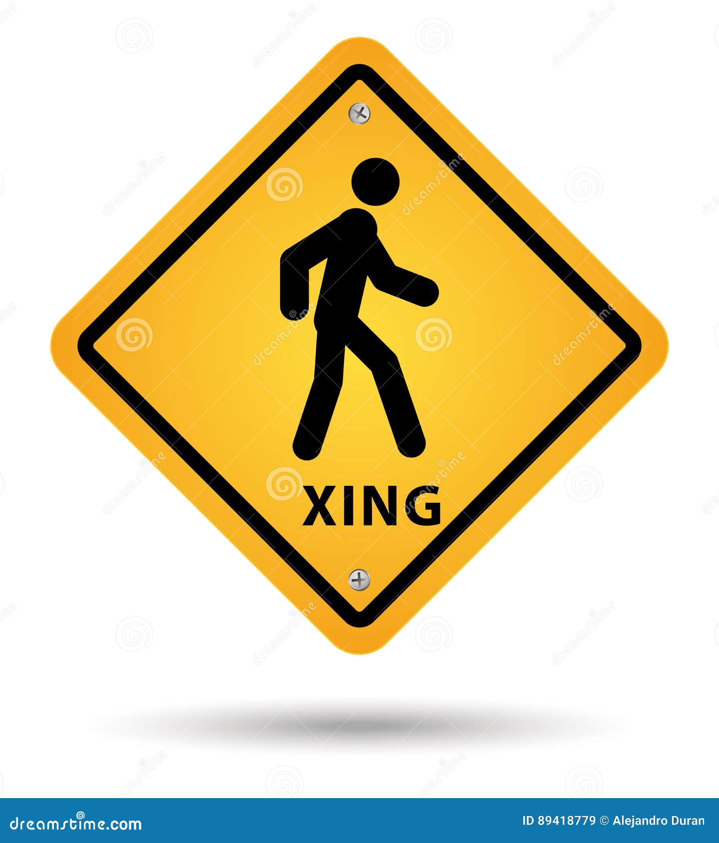 Xsing road sign stock vector. Illustration of intersection - 89418779