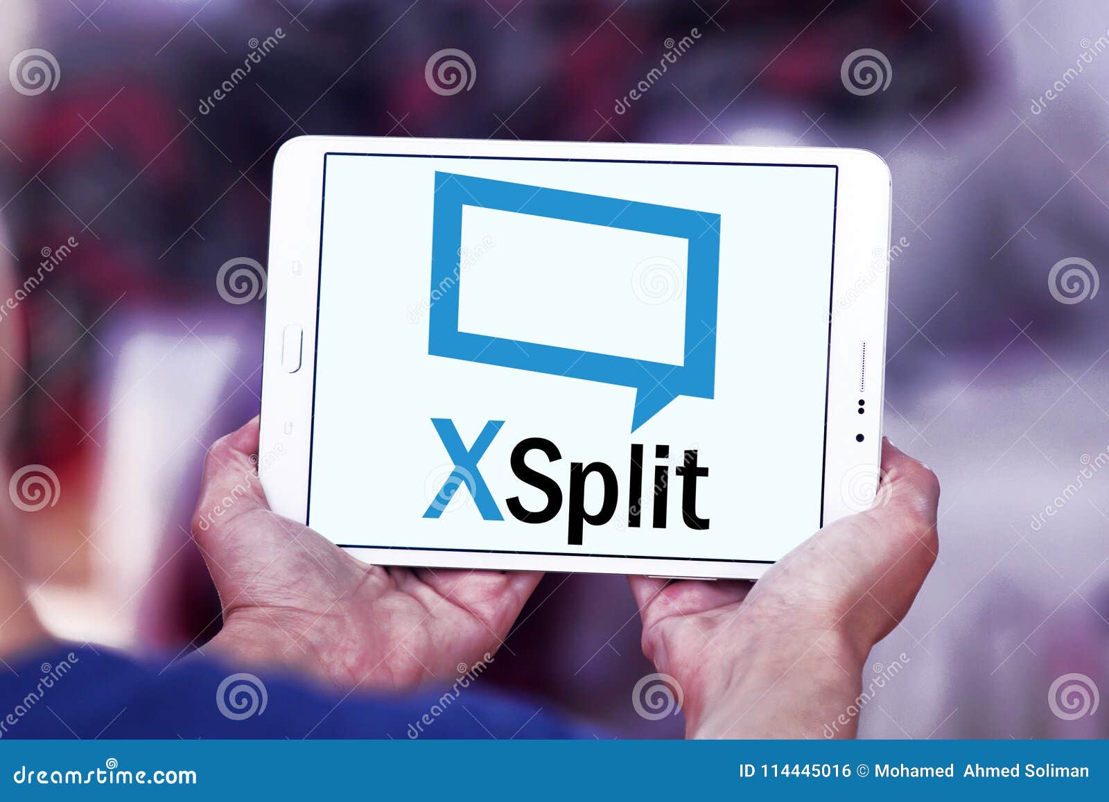 XSplit application logo editorial photo. Image of brands - 114445016