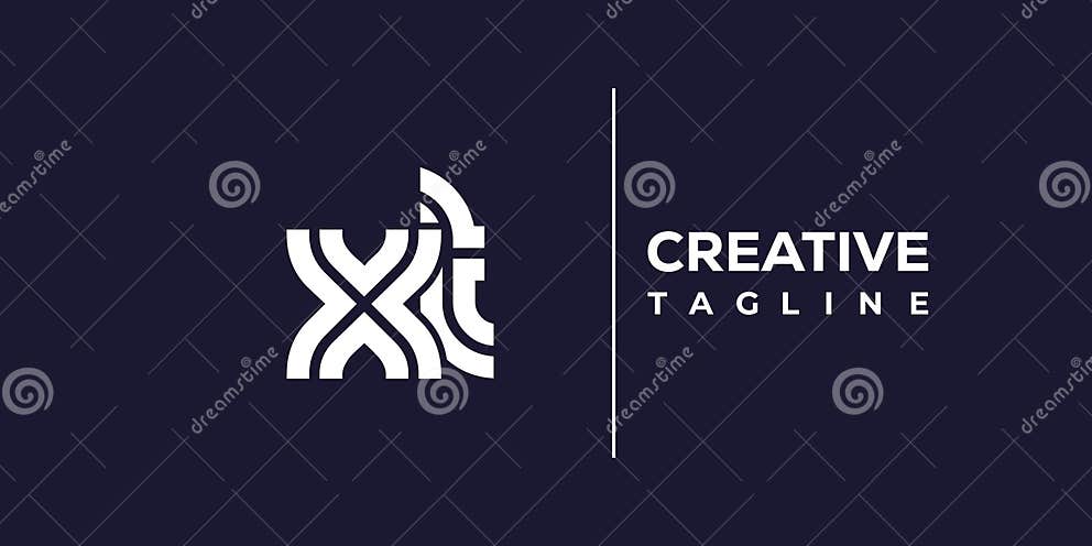 XT abstract logo stock vector. Illustration of initials - 356197520