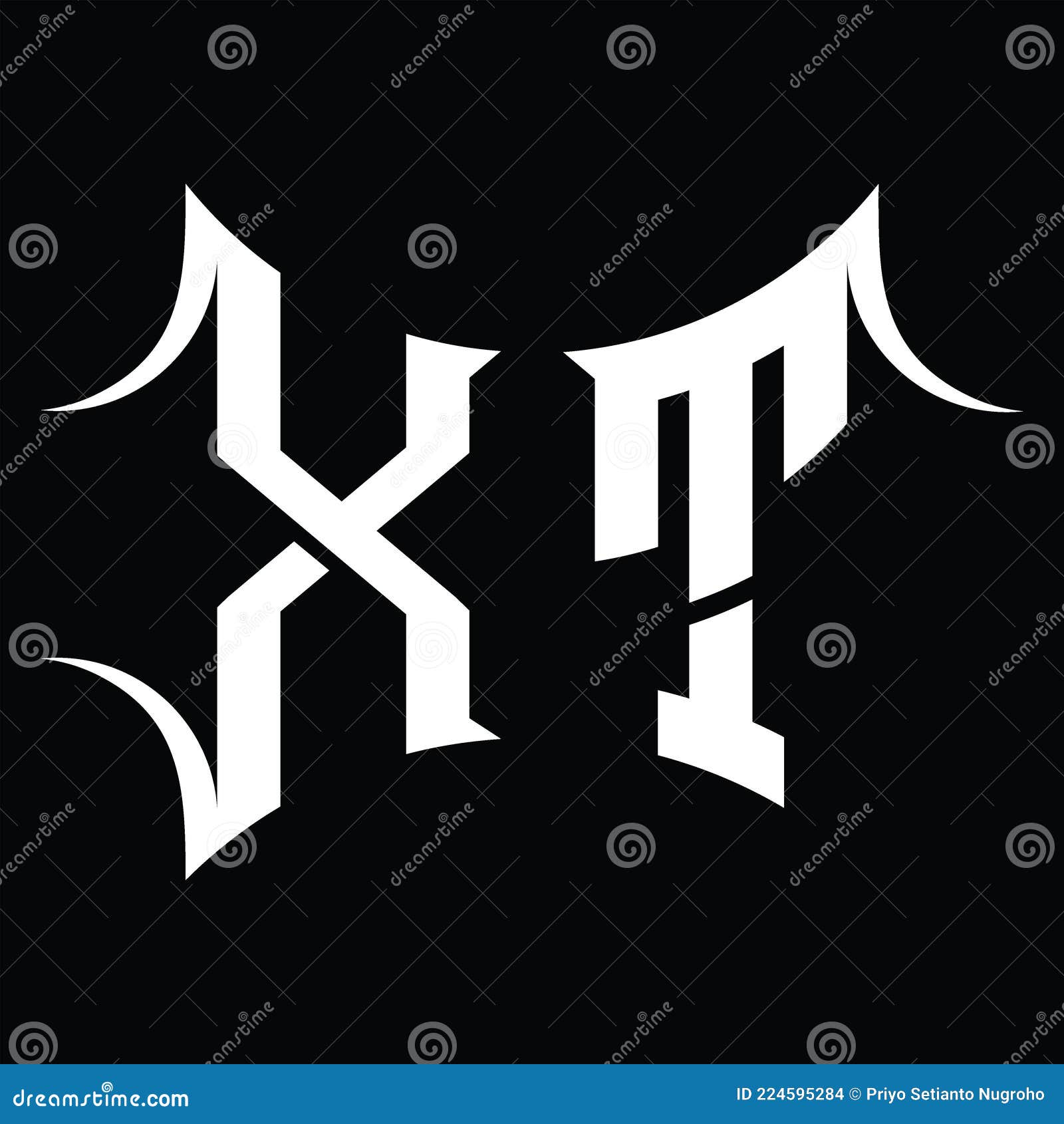 XT Logo Monogram with Abstract Shape Design Template Stock Illustration ...